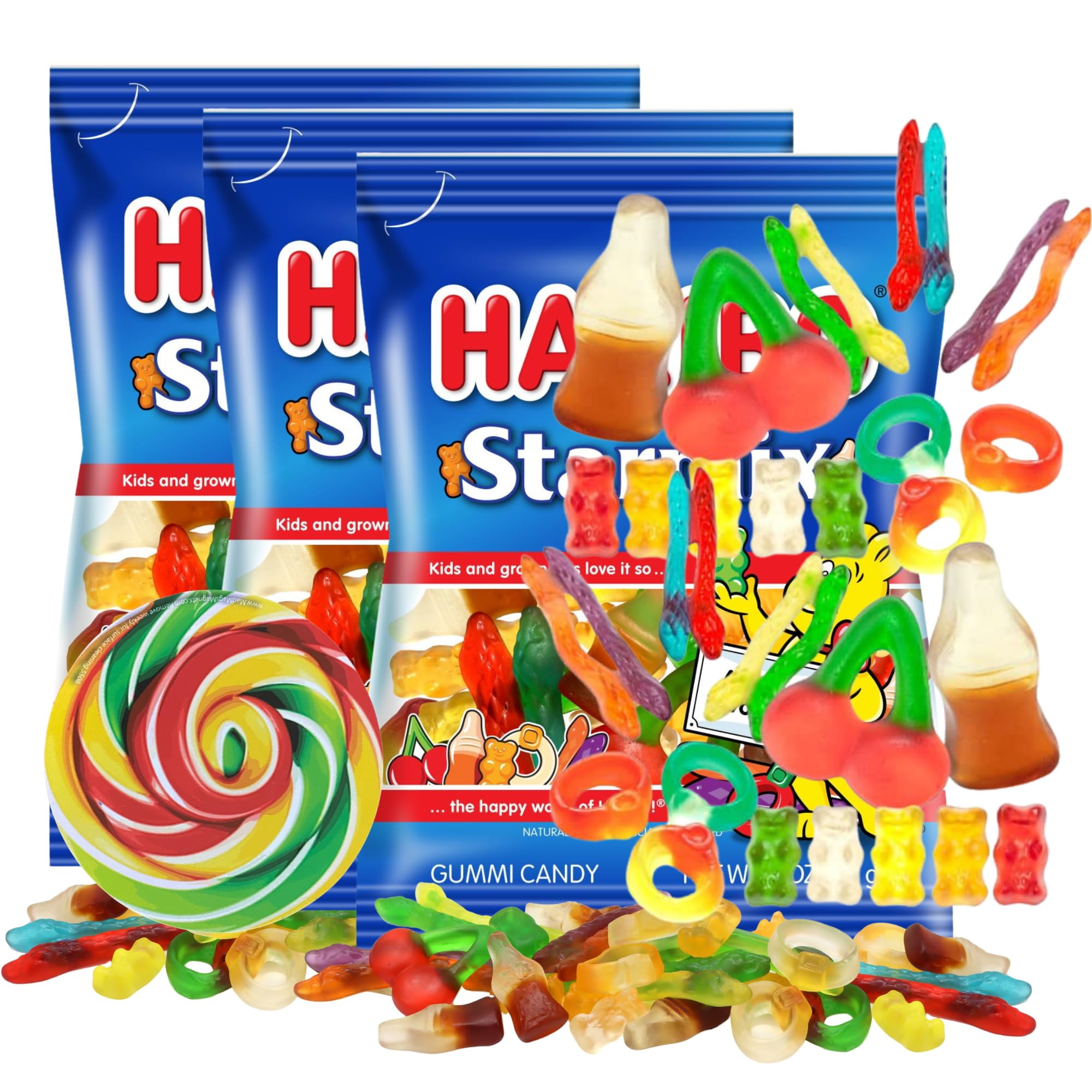 Needzo Gummy Starmix AJH3 Gummi Candies, Cherry, Cola, Ring,bears, and ...