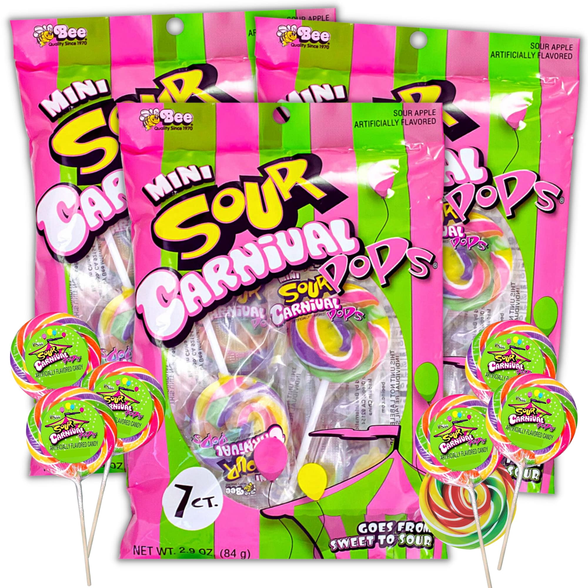Needzo - Mini Sour OKA4 Swirl Lollipops, Fruit Flavored Individually ...