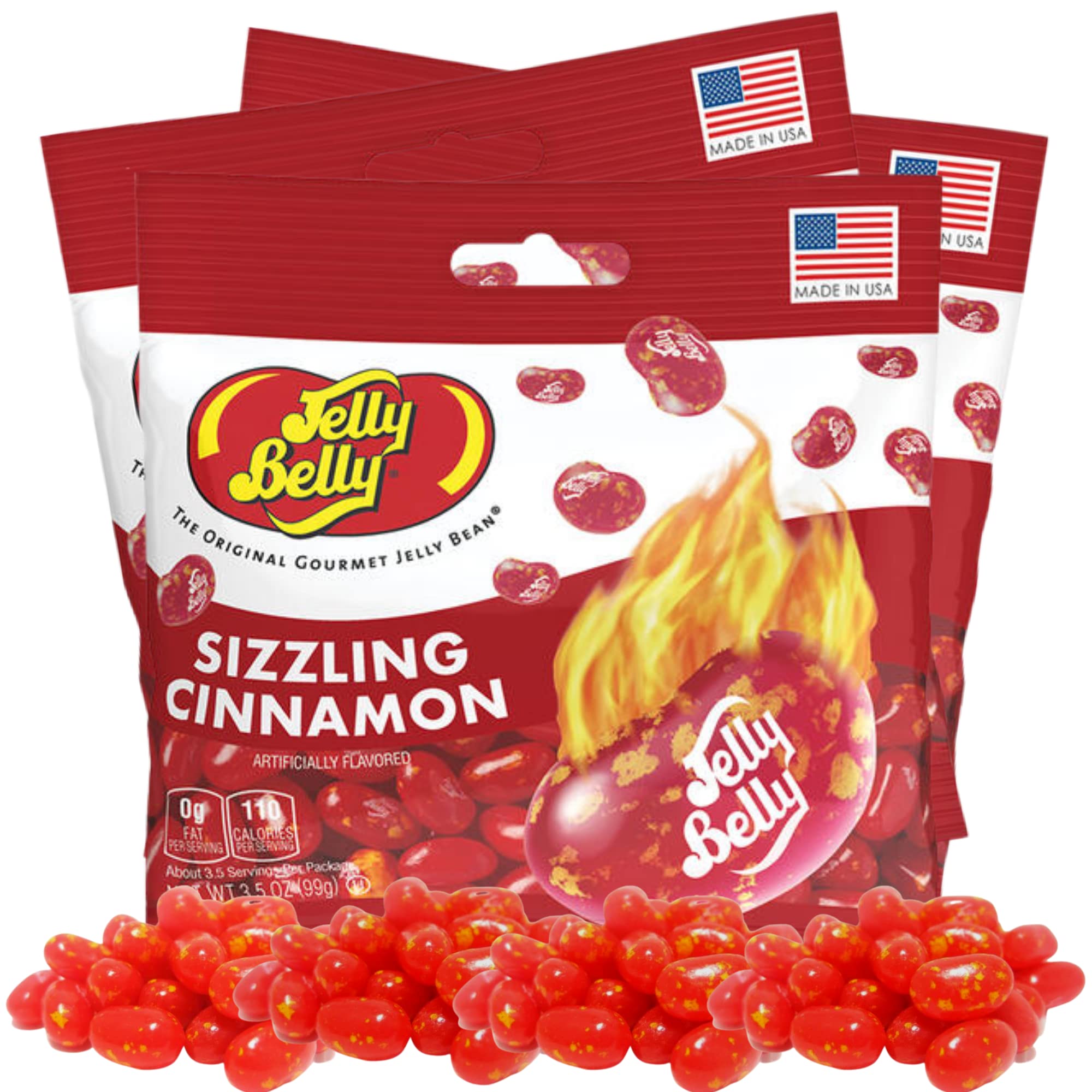 Needzo Sizzling Cinnamon Jelly DEF29 Beans, Hot and Spicy Gourmet Chewy ...