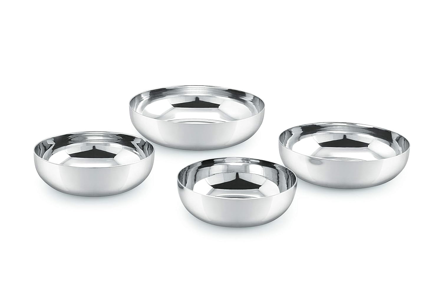 Neelam Stainless Steel 55 18 Gauge JK Small Halwa Plate 10 cm Set of 12 ...