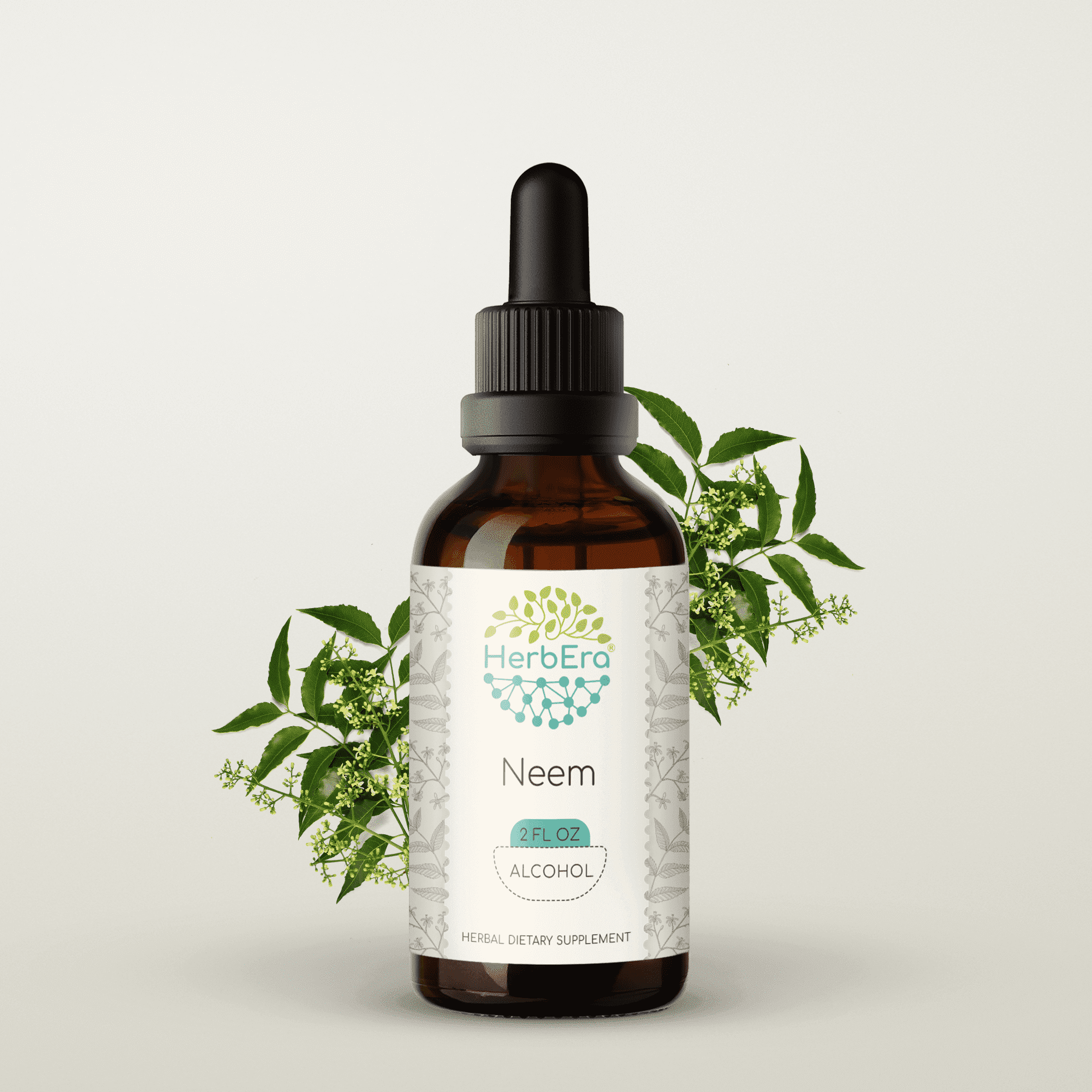HerbEra Neem Tincture, Herbal Dietary Supplement for Skin Support, Neem ...