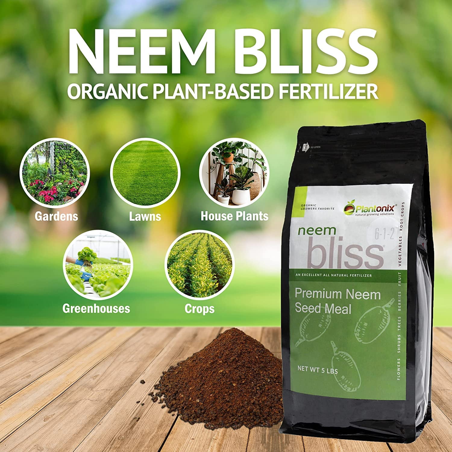 Neem Cake for Plants (1lb) - Organic H2FSDNeem Seed OMRI-Listed Garden ...