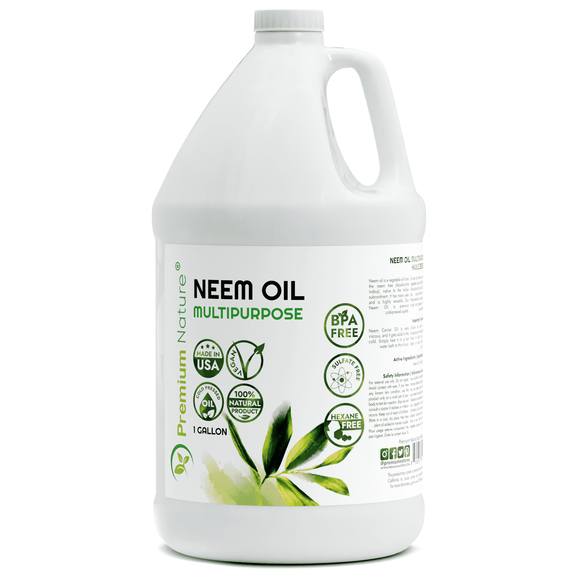 Neem Oil 1 Gallon for Skin and Hair Need Oil Pure Cold Pressed for ...