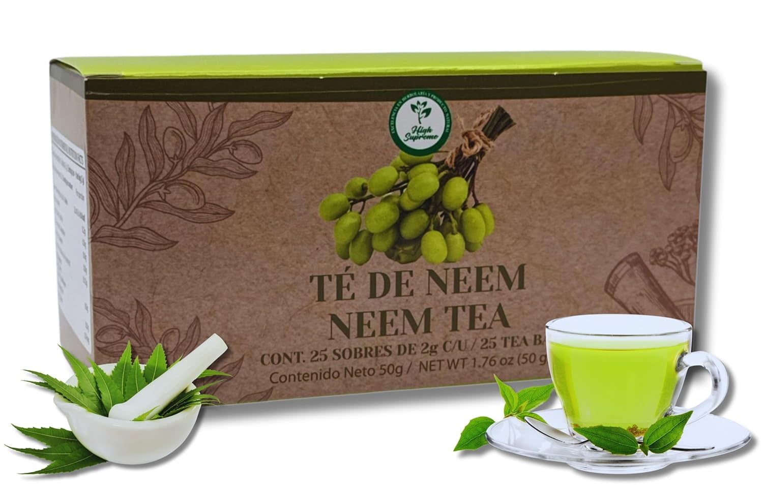 Neem Tea – 100% Natural, Vegan | 25 Tea Bags - Walmart.com