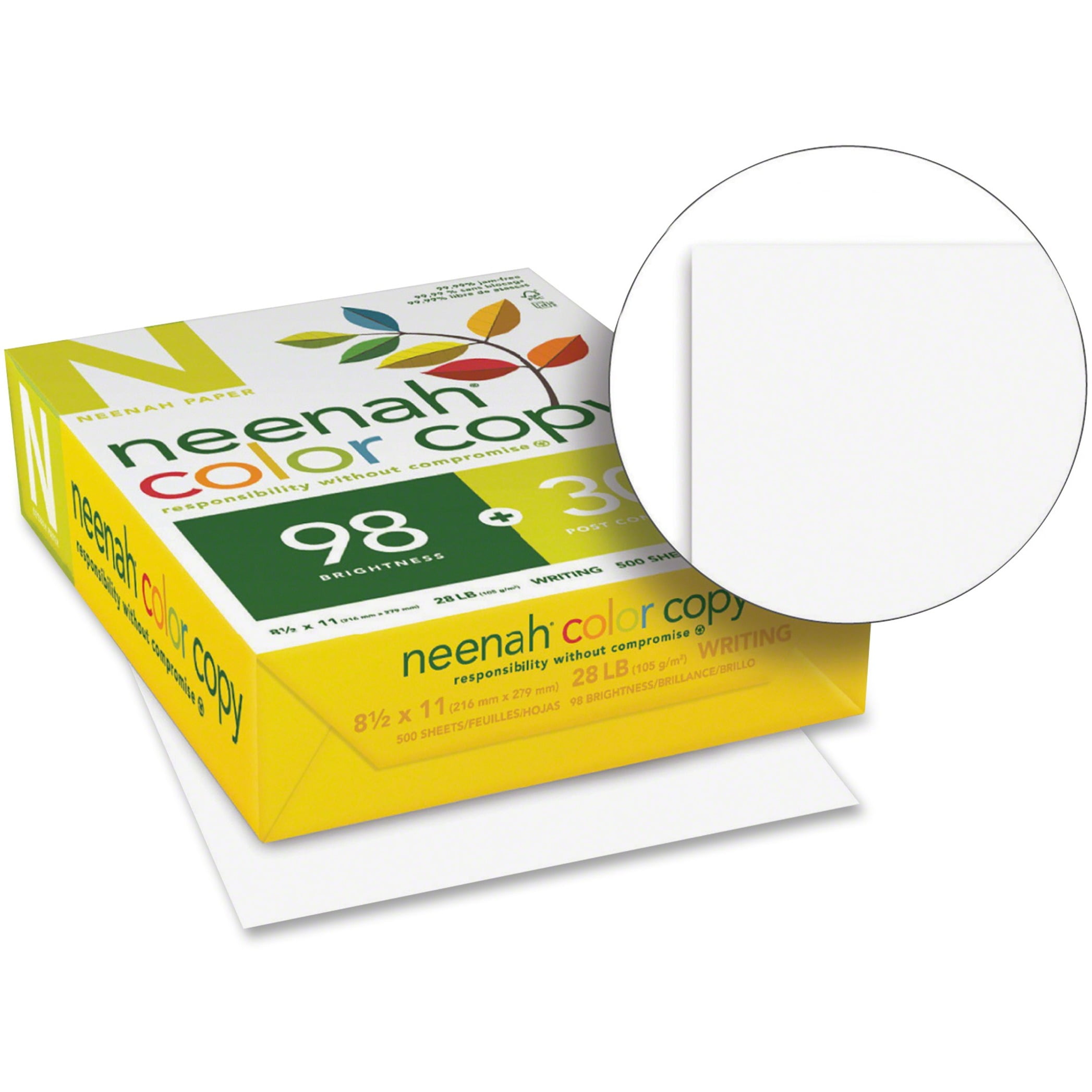 Neenah Color Copy Laser, Inkjet Copy & Multipurpose Paper, Bright White ...