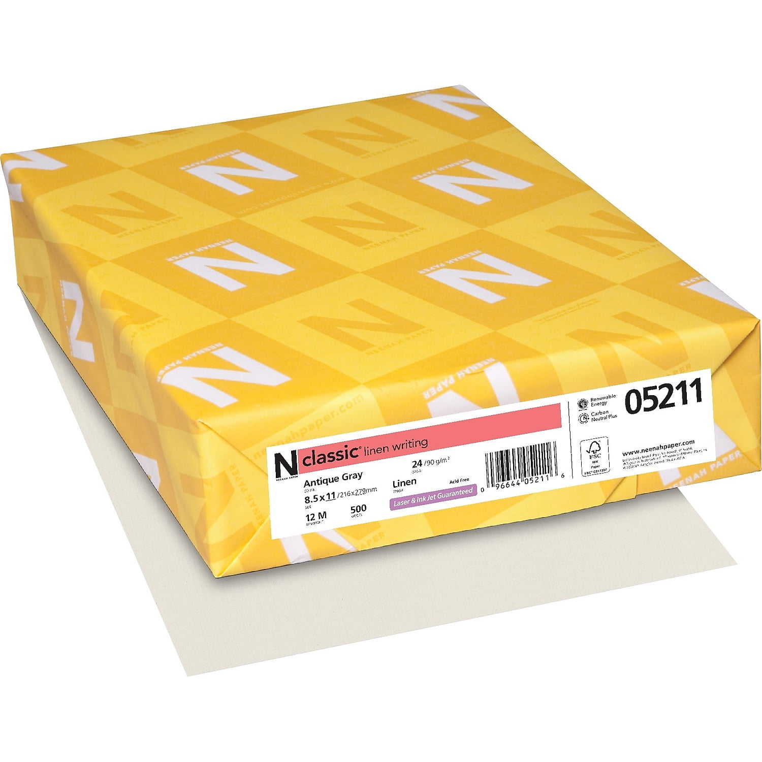 Neenah Paper CLASSIC Linen Writing Paper 8 1/2" x 11" 24 lb. Linen ...