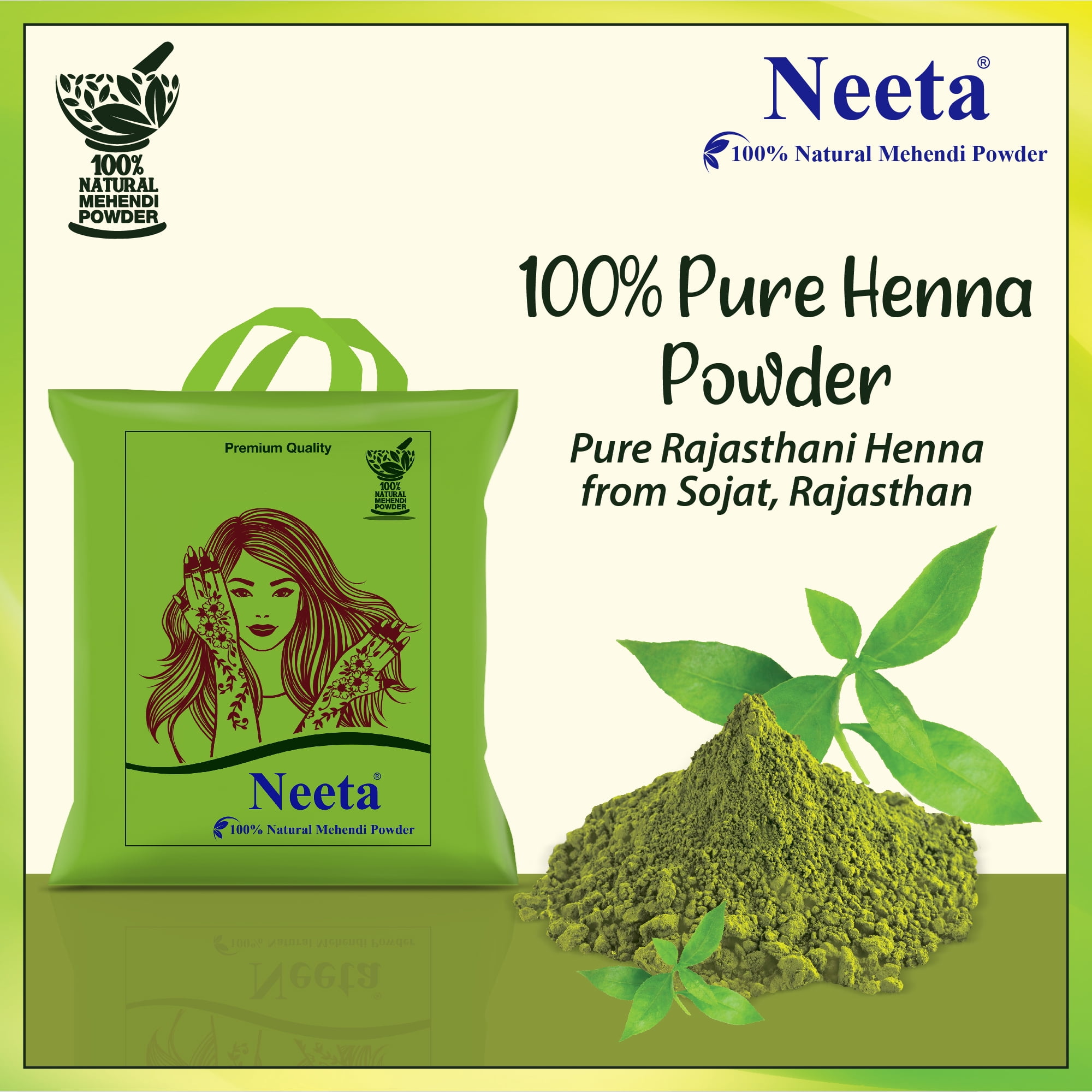 Customer reviews for Neeta 100% Natural Henna for Hair Color, Henna ...