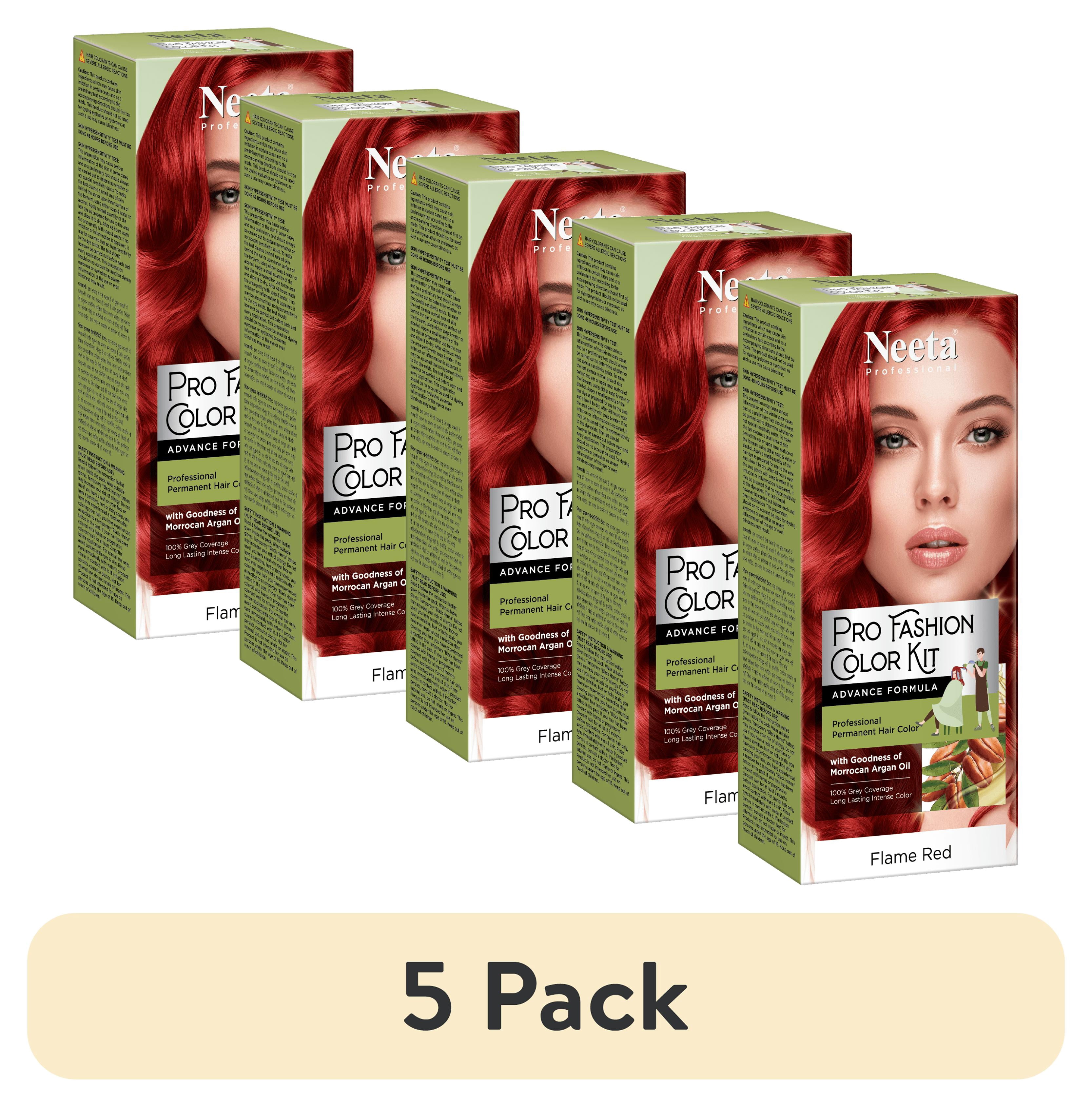 (5 pack) Neeta Professional Fashion Hair Color Kit, Permanent Hair ...