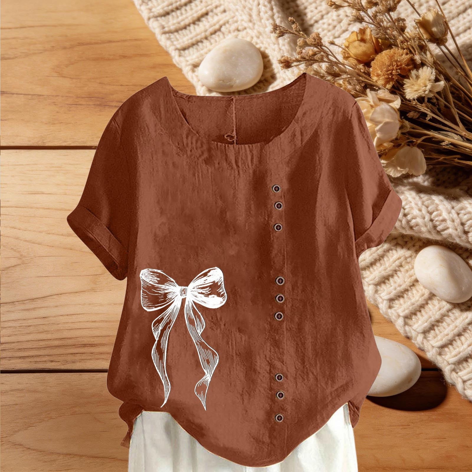 Neewe Womens Summer Oversized Tops Casual Loose Crop T Shirts Crewneck ...