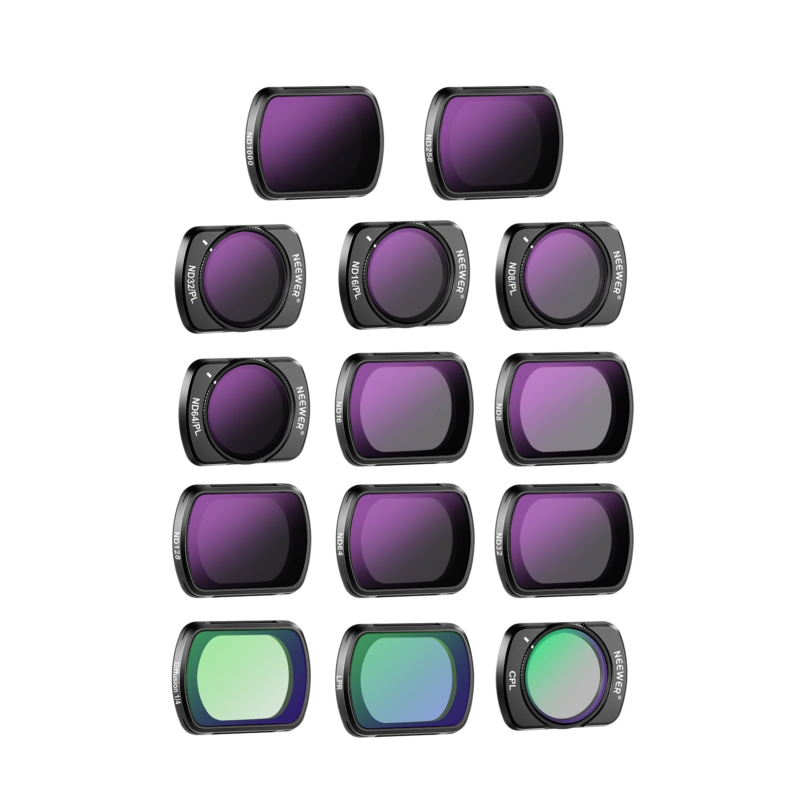 Neewer 14-pack Magnetic Filter Set for DJI Pocket 3 - CPL/ND8-1000 ...