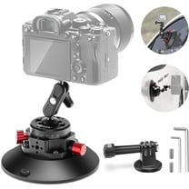 Neewer 6" Camera Suction Cup Mount With Ball Head, Metal Car Windshield ...