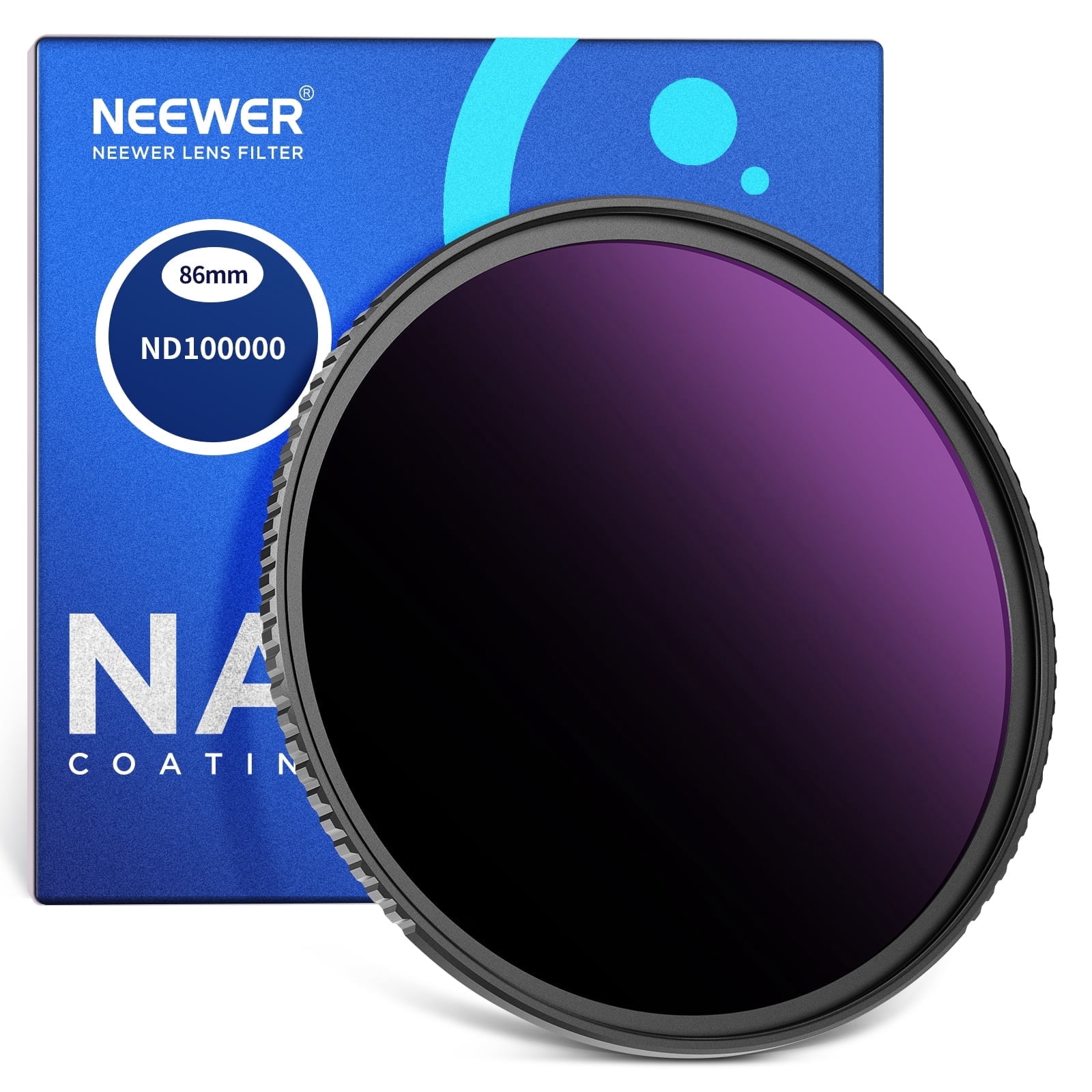 Neewer 86mm ND100000 (16.5 Stop) Fixed Neutral Density ND Filter, Ultra ...