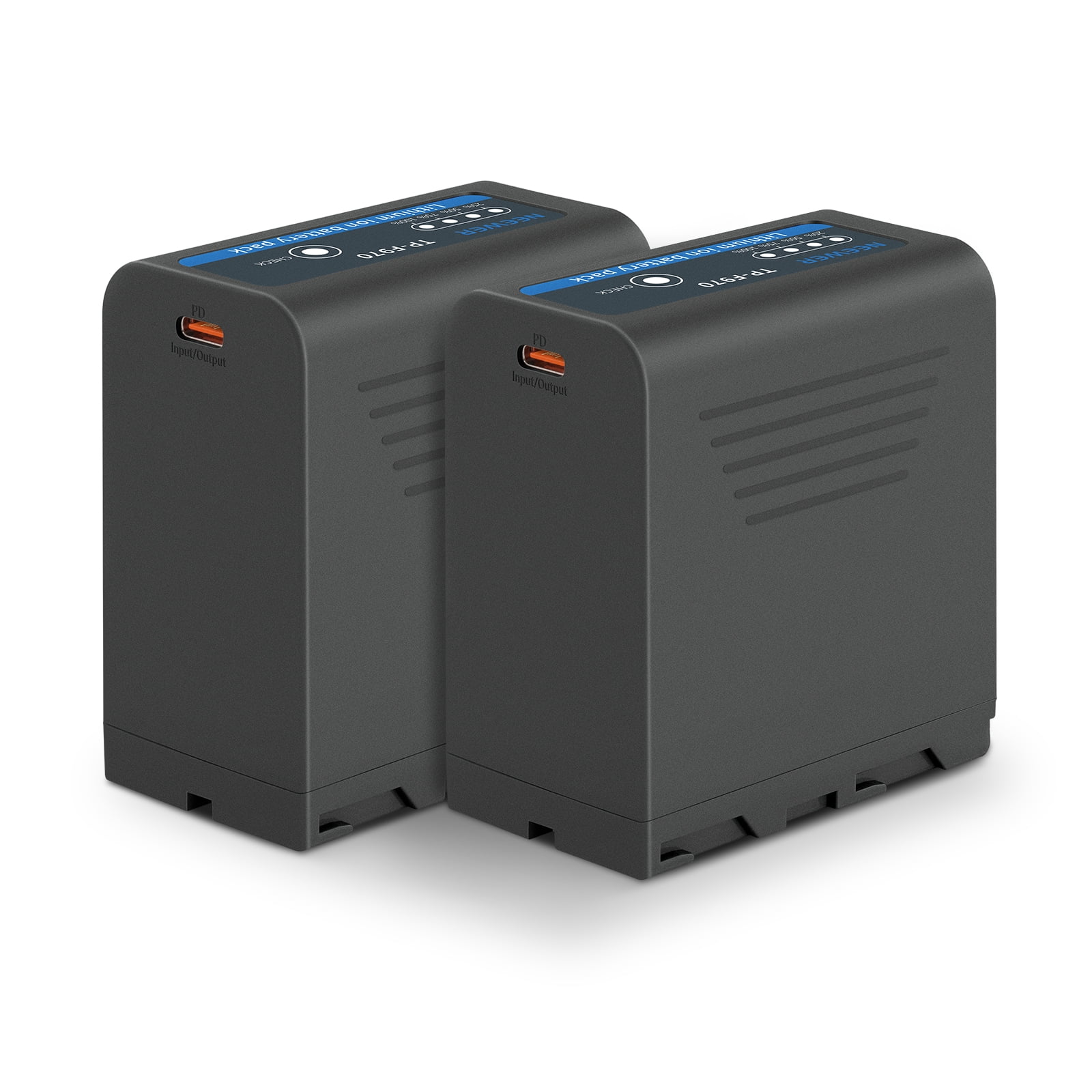 Neewer Basics 2-Pack NP-F970 Batteries (7800mAh) - 30W Type-C PD, for ...