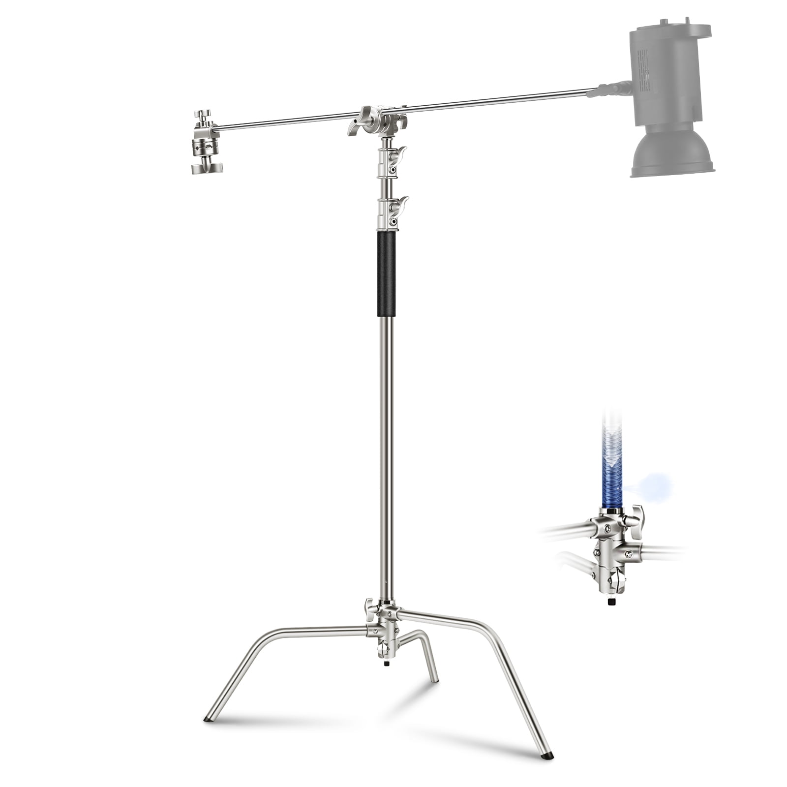 Neewer C Stand with Boom Arm Pro 100% Stainless Steel, Max Height 10 ...