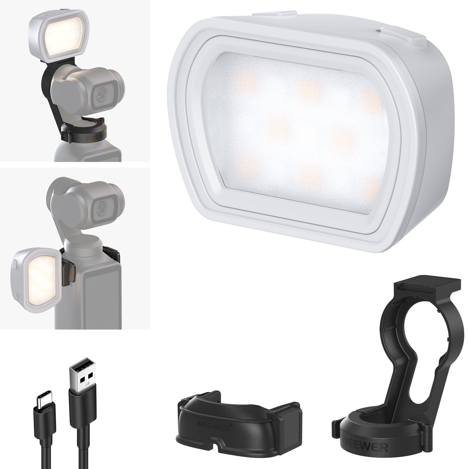 Neewer Clip-on Snap Light for Streaming, Selfies & Remote Work - USB-C ...