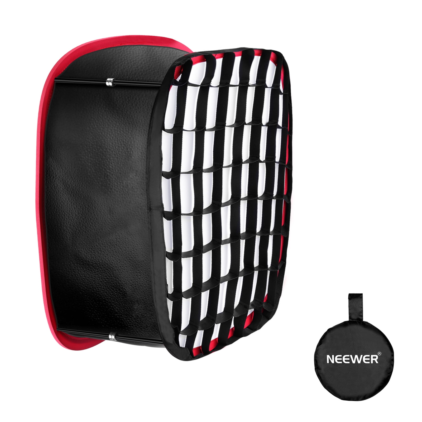 Neewer Collapsible Softbox with Strap Attachment, Grid and Carrying Bag ...