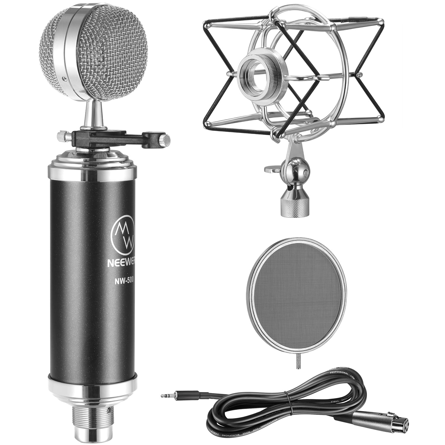 Neewer NW-500 Professional Condenser Microphone Kit: (1) Condenser ...