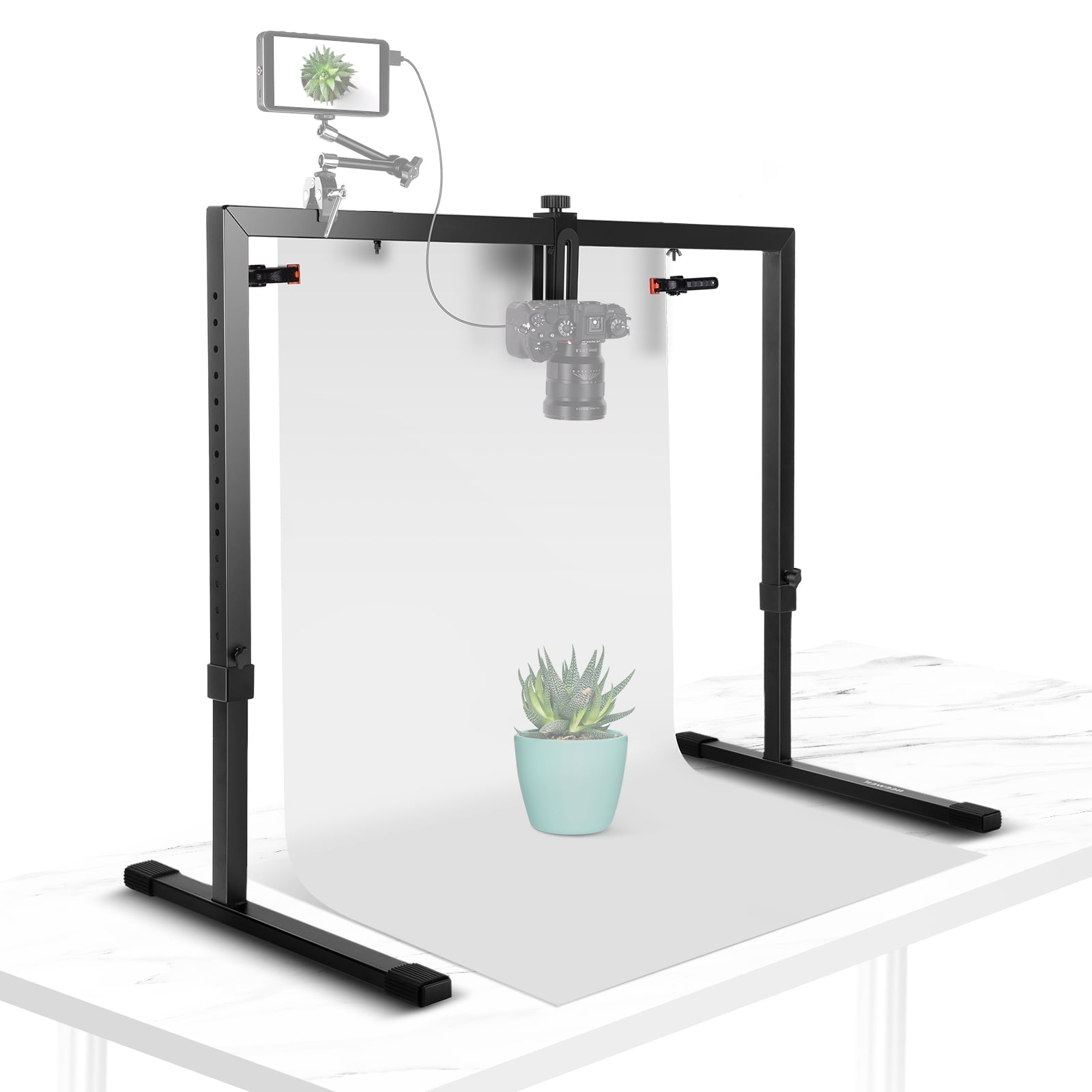 Neewer Overhead Camera Mount Rig - Heavy Duty Steel Tabletop Stand for ...
