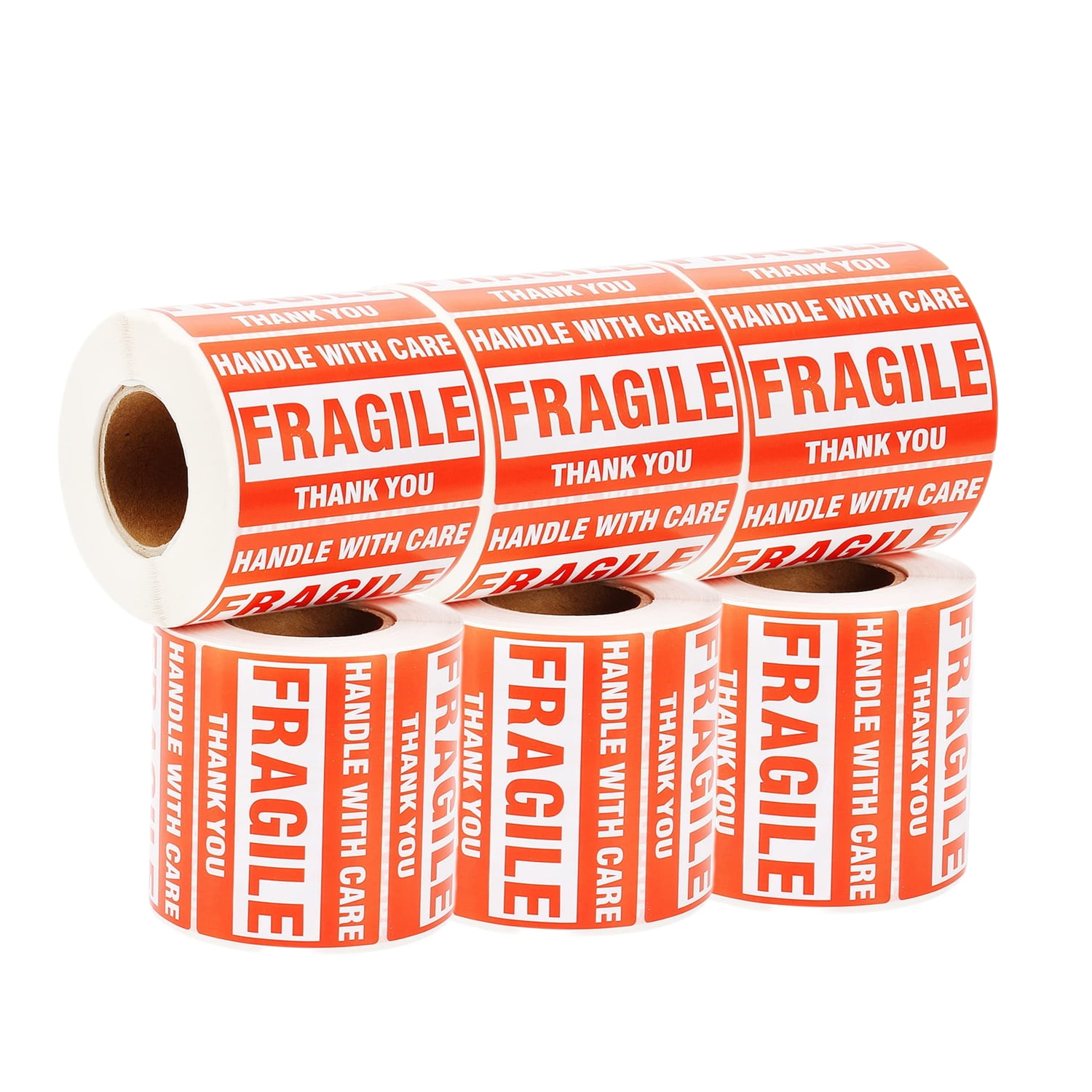 NefLaca 3000 Fragile Stickers 6 Rolls 2'' x 3'' Fragile - Handle with ...