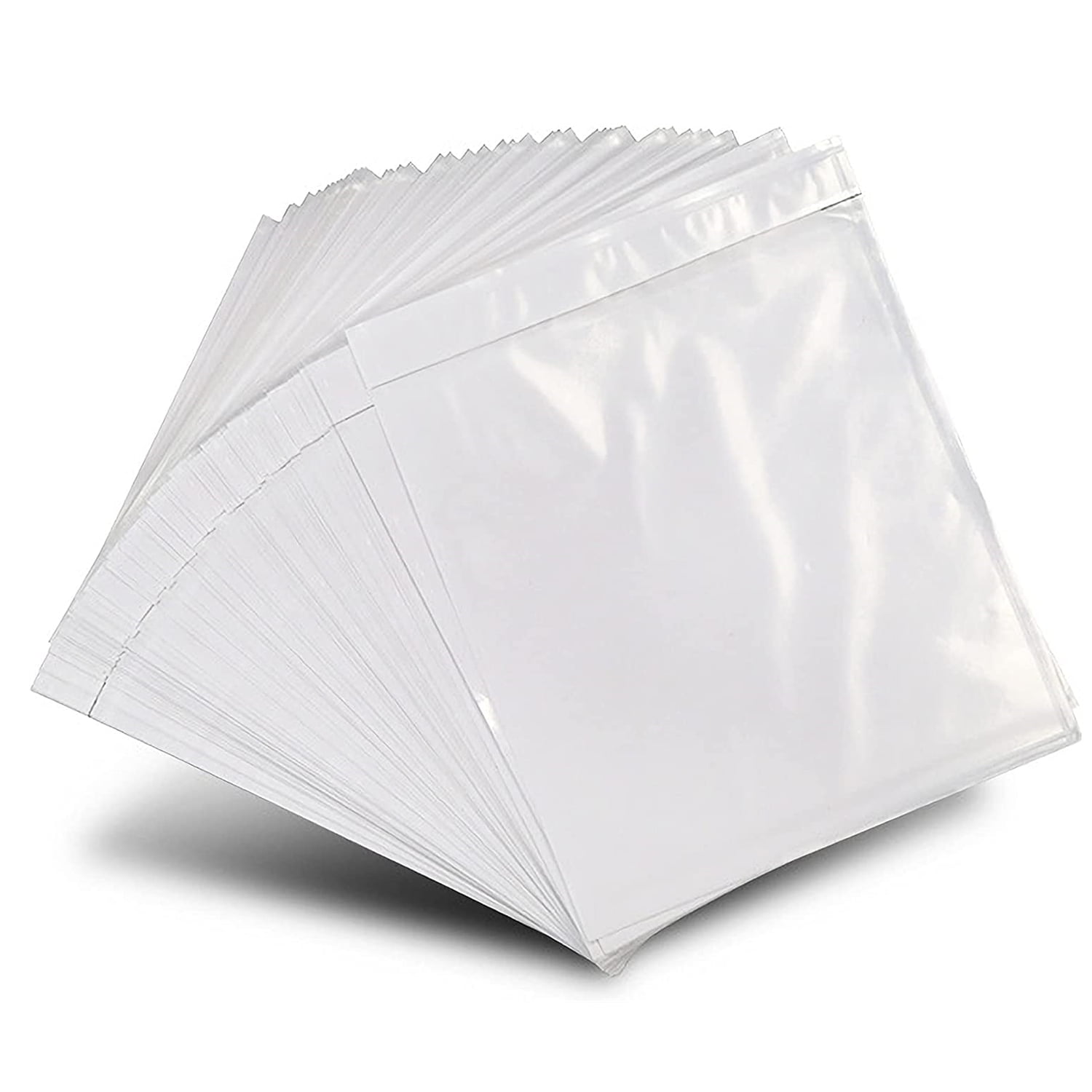 NefLaca 4.5" x 5.5" Clear Adhesive Top Loading Packing List Envelopes ...