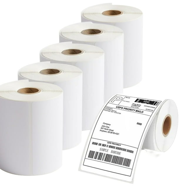 NefLaca 4x6 Direct Thermal Labels Blank Shipping Labels, 250 Labels per Roll, Compatible Zebra ...