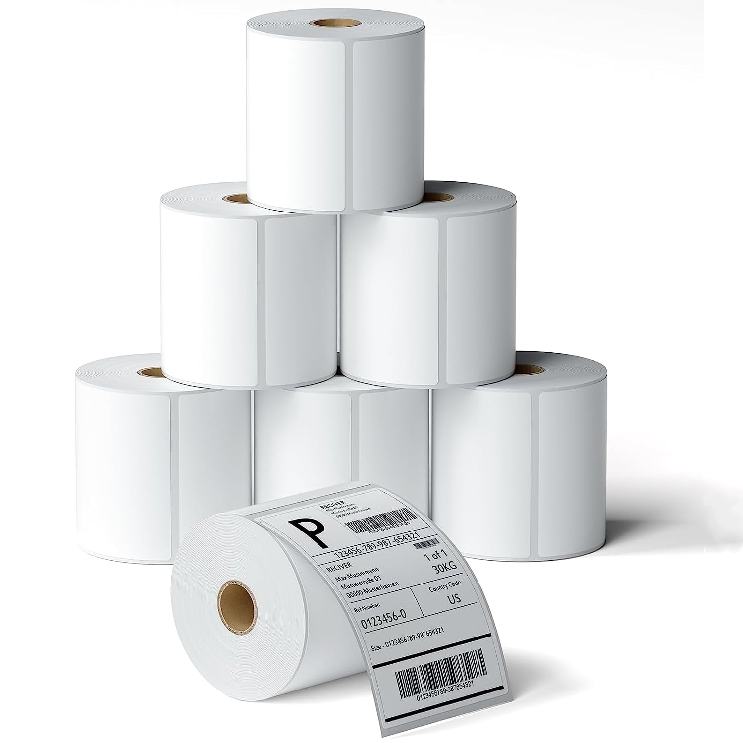 NefLaca 6 Rolls of 450 Direct Thermal Shipping Labels 4x6 for Zebra ...