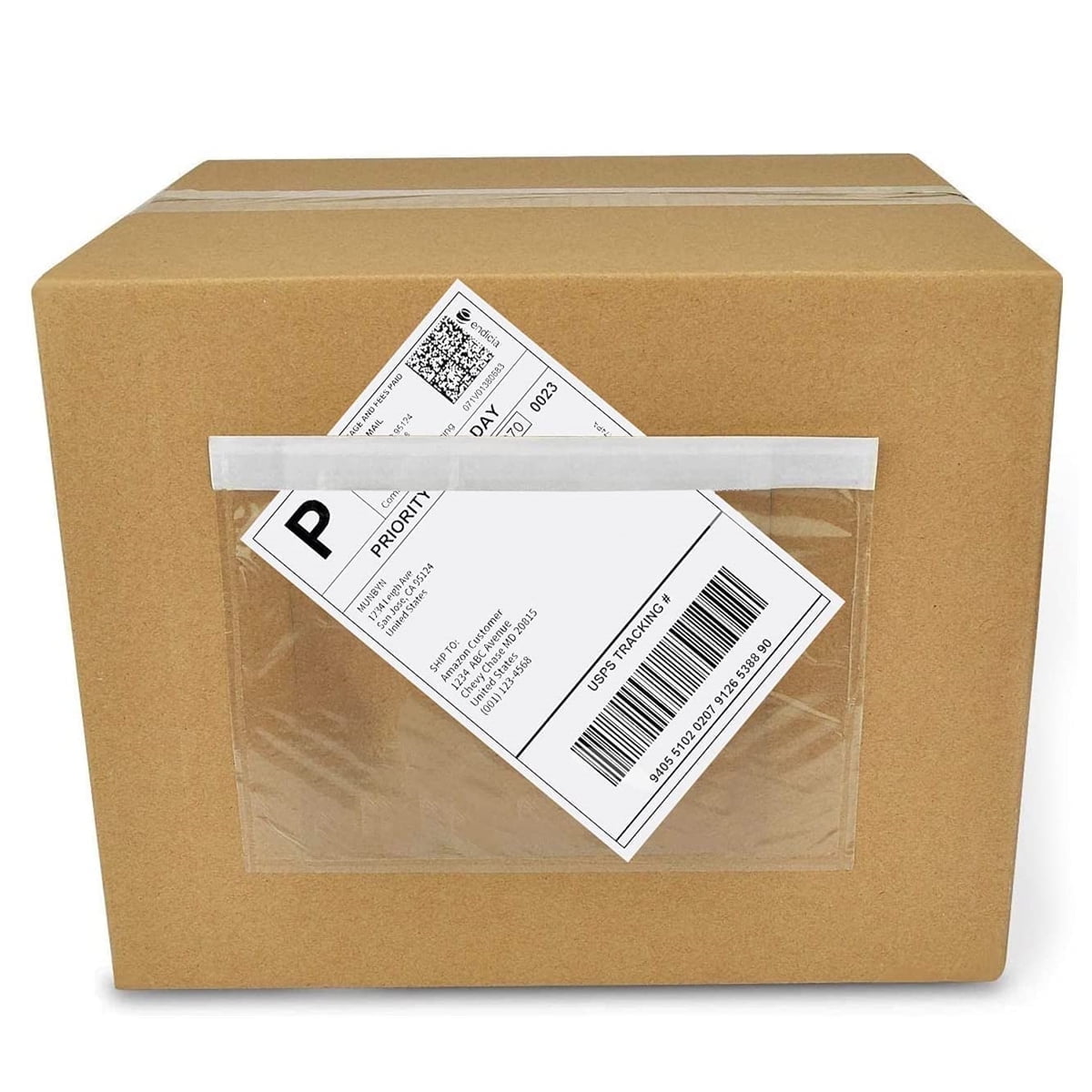 NefLaca 6" x 9" Clear Self-Adhesive Packing List / Shipping Label ...
