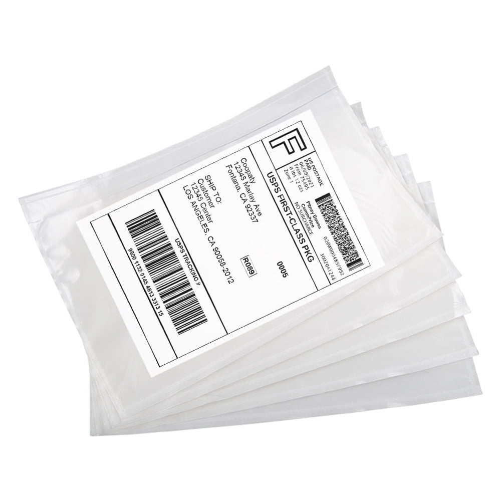 NefLaca Self-Seal Adhesive Mailing Mailer, 7.5" x 5.5" Clear Packing ...