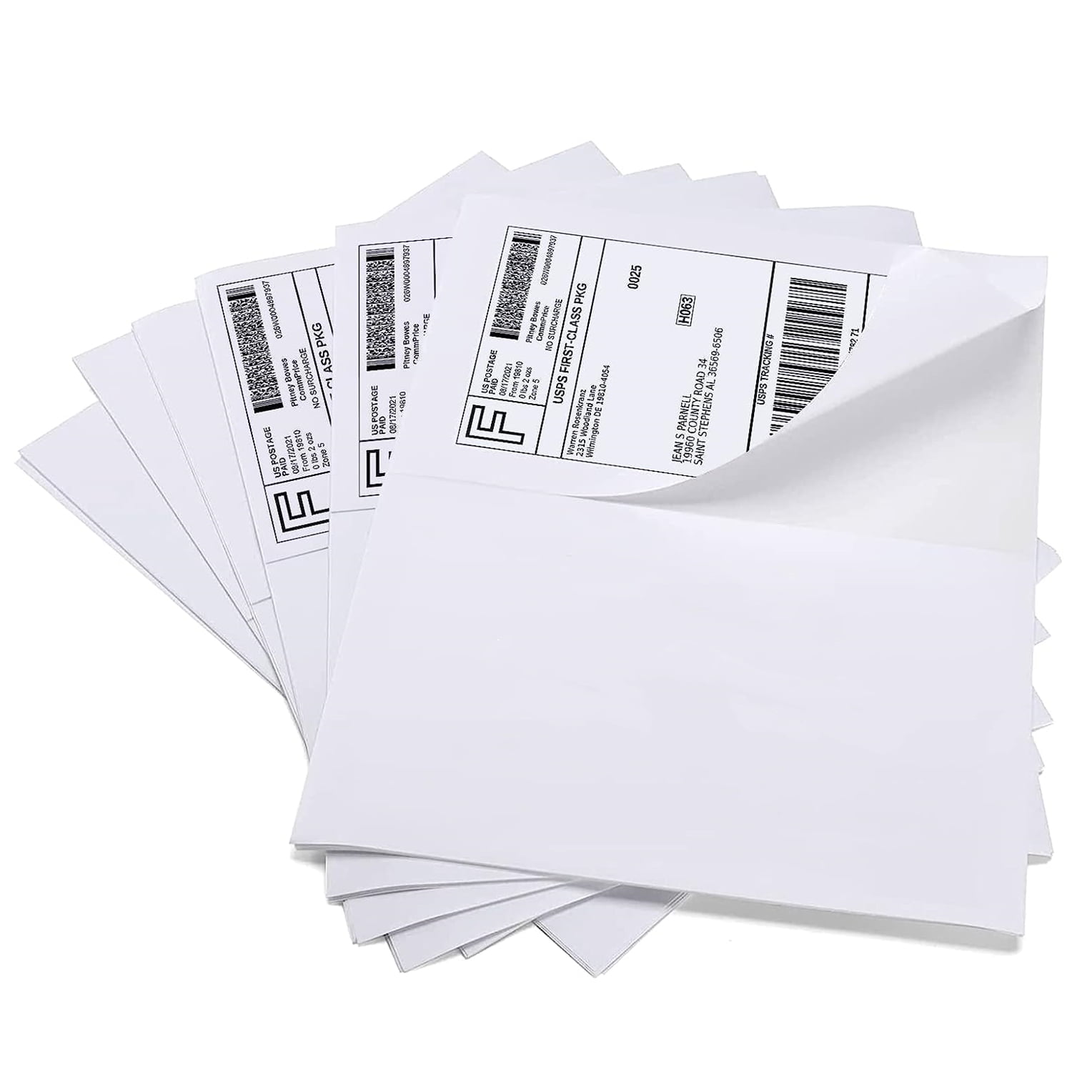NefLaca 8.5" x 5.5" Half Sheet Self Adhesive Shipping Labels for Laser ...