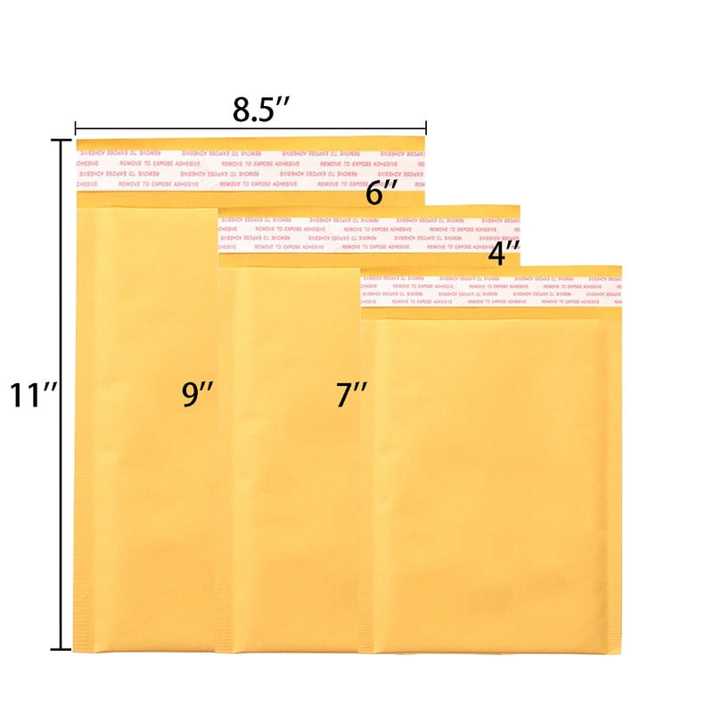 NefLaca Brand Premium Kraft Bubble Shipping Bag Self-Seal Mailer, 4 in ...