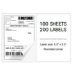 NefLaca Half Sheet Shipping Labels, 8.5 x 5.5, White, Self Adhesive ...