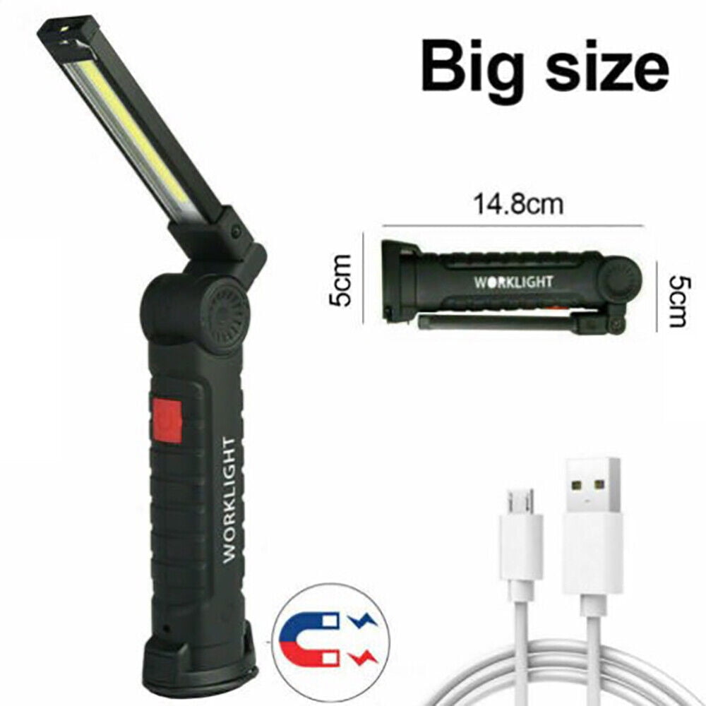 NefLaca LED COB Work Light Mechanic Flashlight Lamp Rechargeable ...