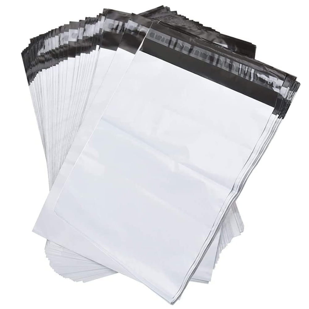 NefLaca 100pcs Durable White Plastic Mail Package, 14.5x19 Poly Mailers ...