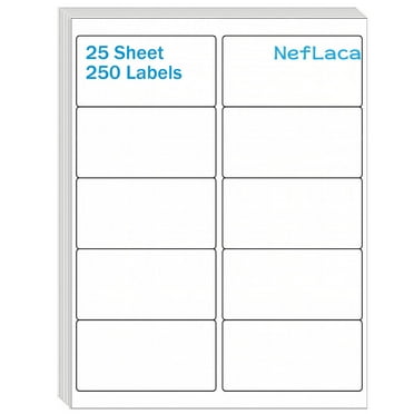 Matte White Shipping Labels 1-1/3” x 4” inch | Full Sheet Address ...