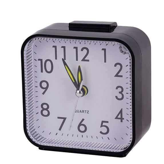 NefLaca Small Travel Alarm Clock Analog Battery Operated Silent No ...