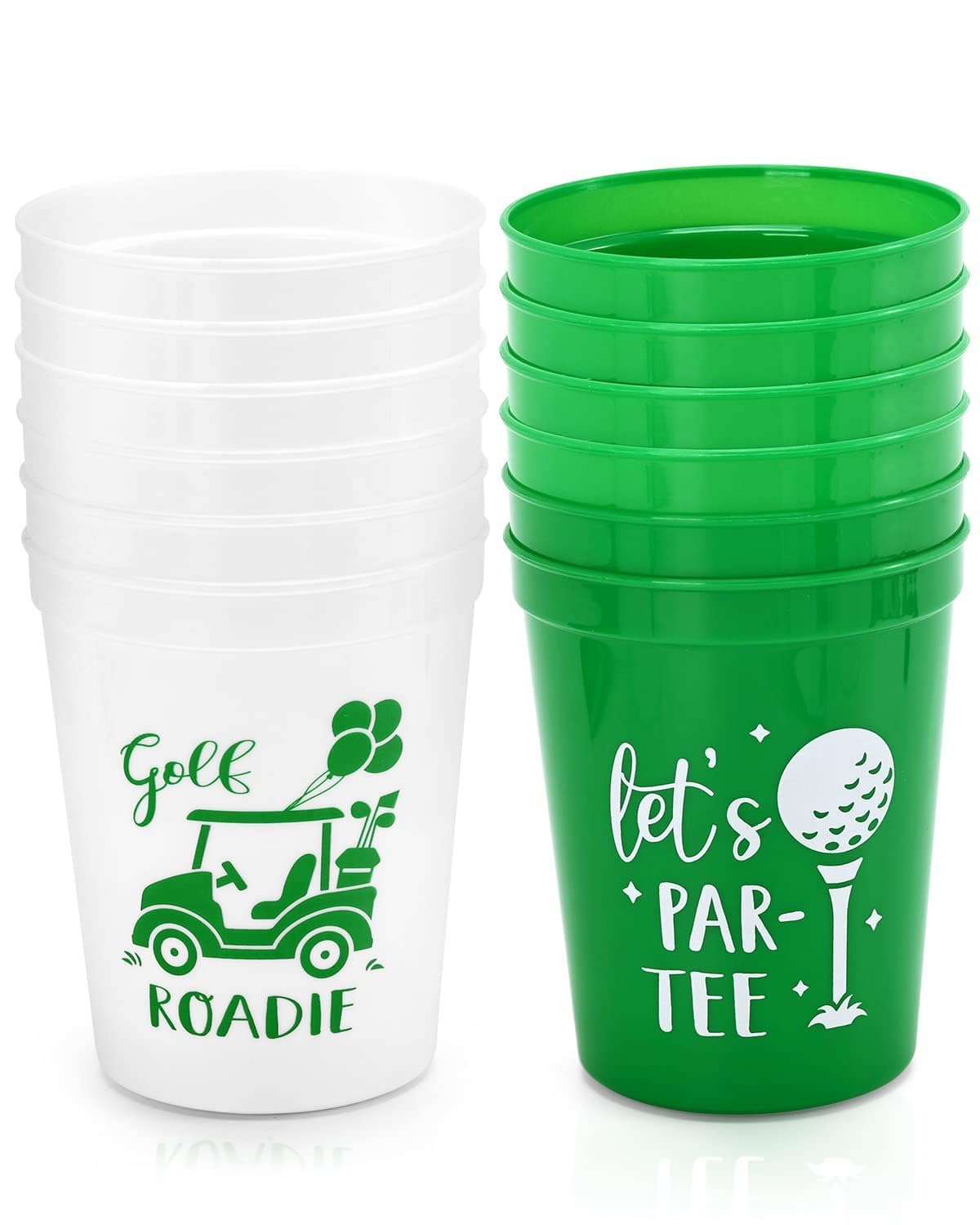Nefelibata 12Pcs Golf Party Cups Let's Par-Tee Plastic Cups 16oz ...