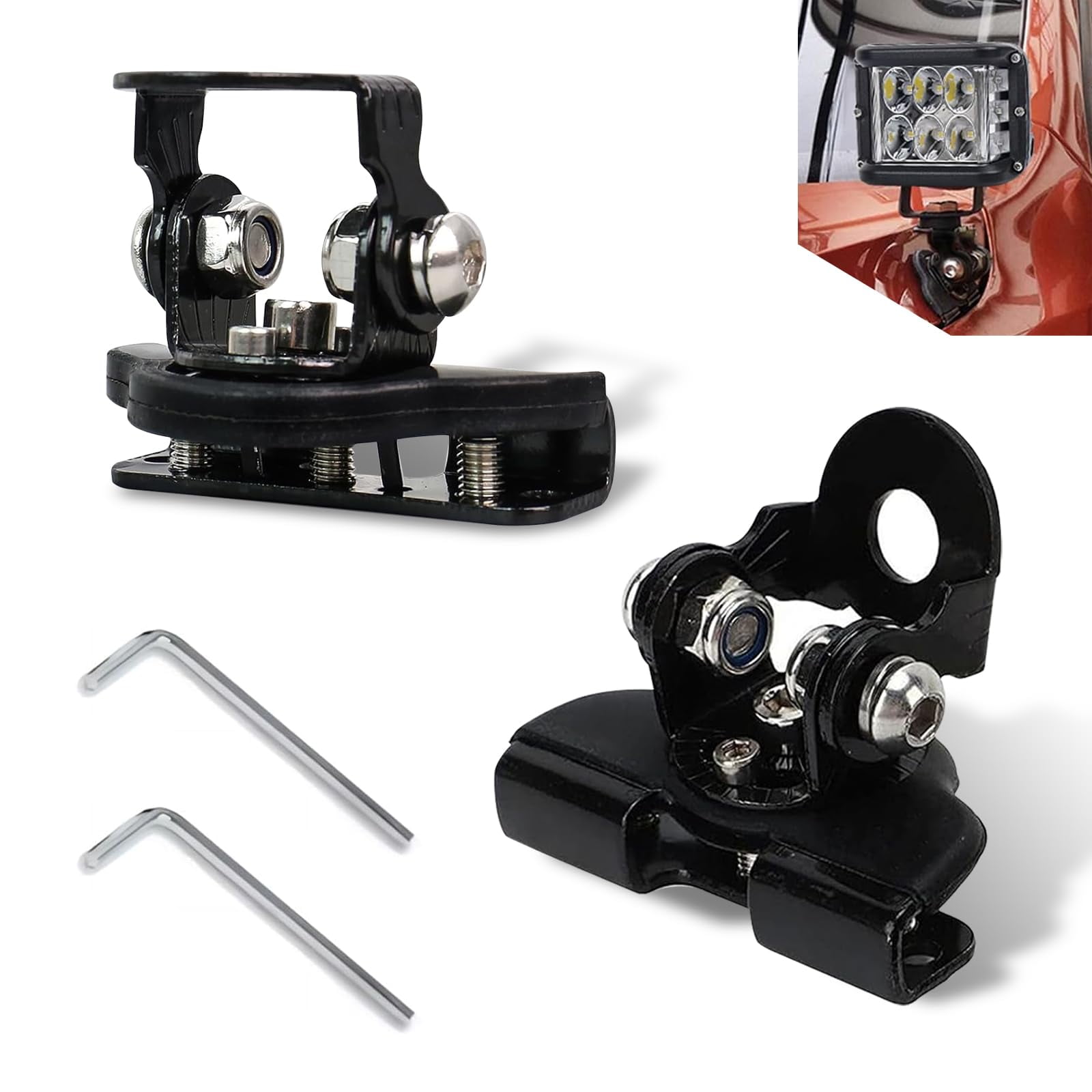 Neferta 2 PCS Car Hood Light Bar Bracket, Wide Angle Adjustable ...