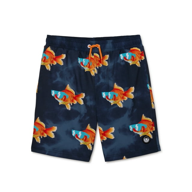 NEFF Boys Graphic Swim Shorts, Sizes 6-18, Kids Swimwear for Pool Beach ...