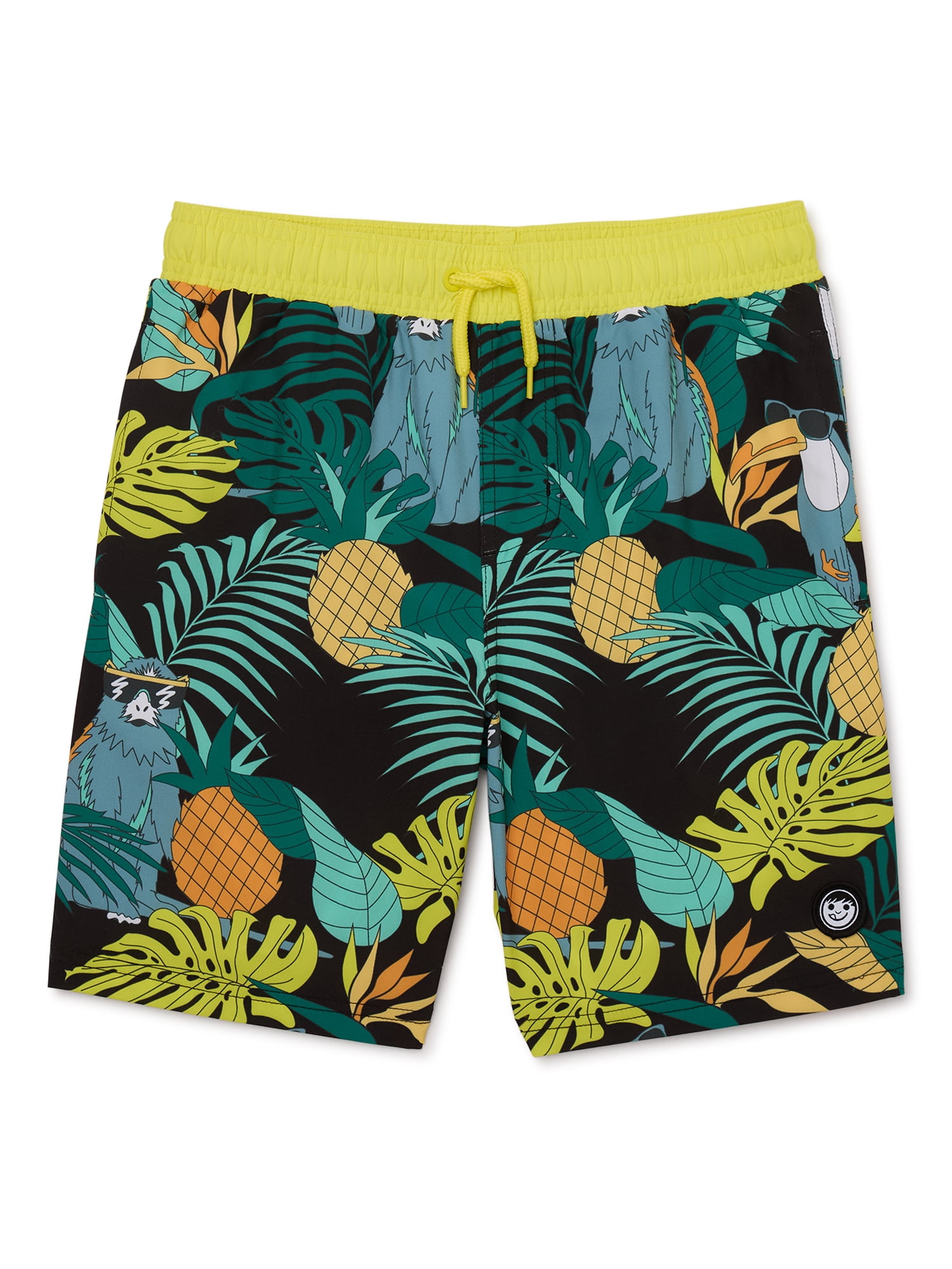 Neff Boys Tropical Jungle Graphic Swim Shorts, Sizes 6-18 - Walmart.com