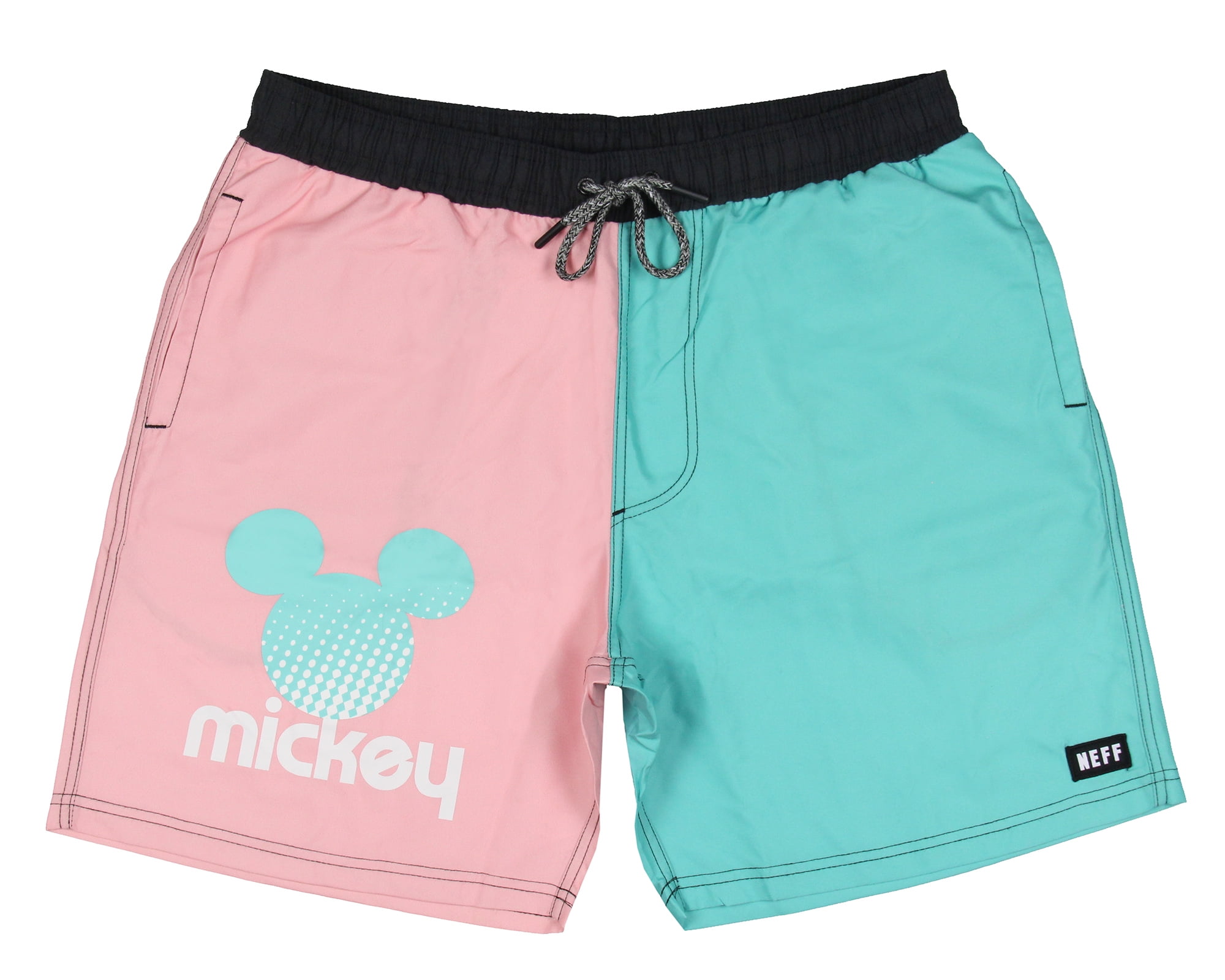 Neff Disney Men's Mickey Mouse Pastel Hot Tub Board Shorts for Swimming ...