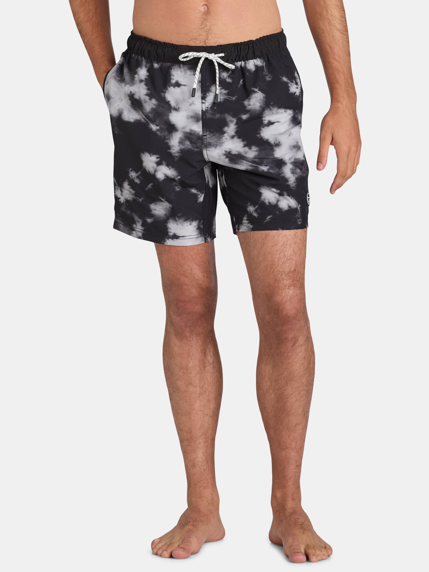 Neff Men's and Men's Big & Tall Graphic Swim Shorts, Black Wash Hot ...