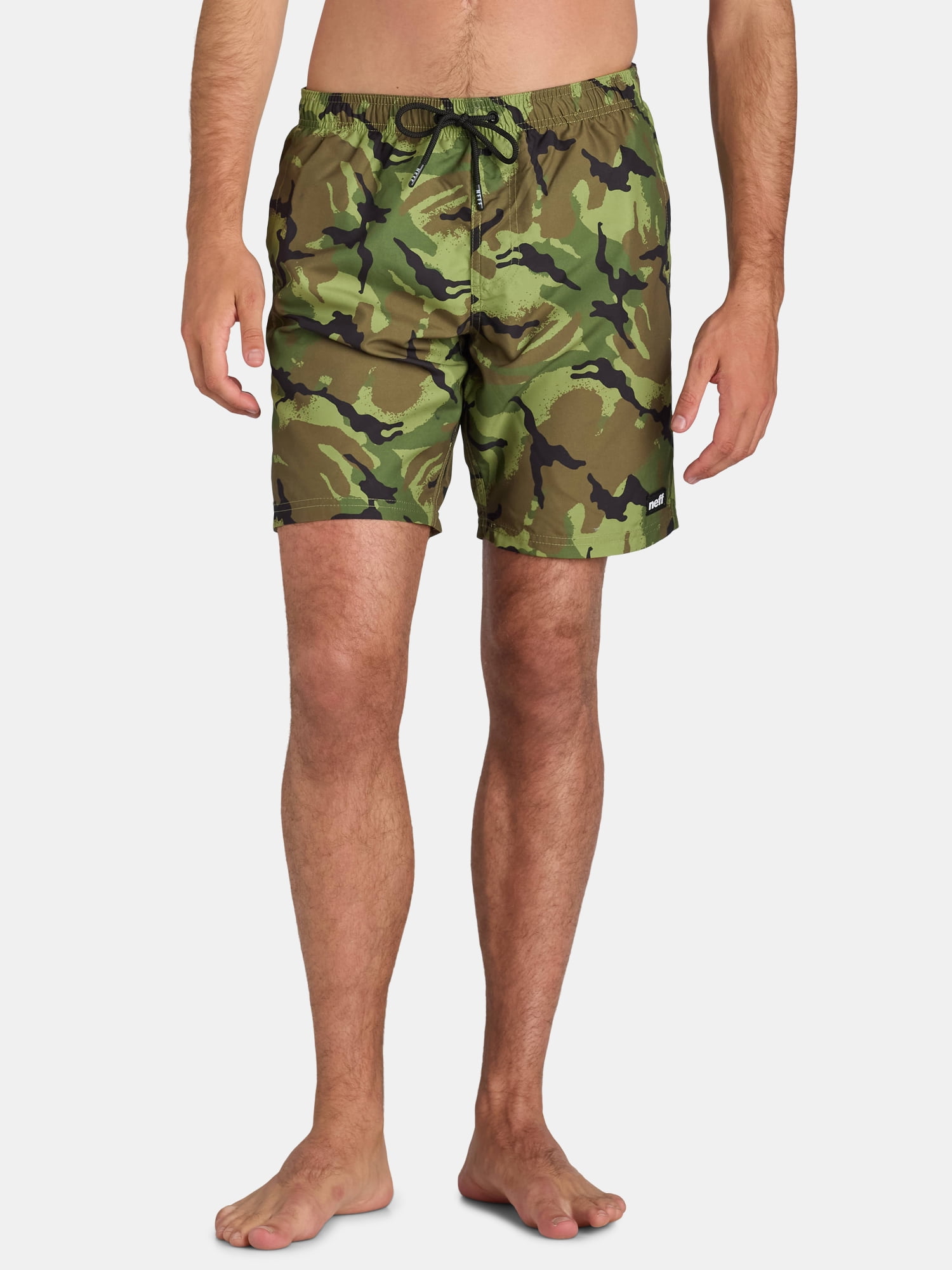 Neff Men's and Men's Big & Tall Graphic Swim Shorts, Daily Jammer Camo ...