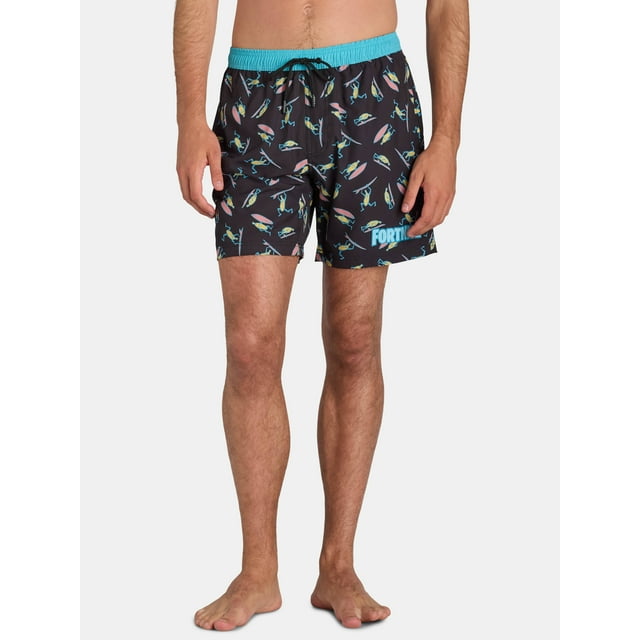Neff Men's and Men's Big & Tall Graphic Swim Shorts, Fortnite Peely ...