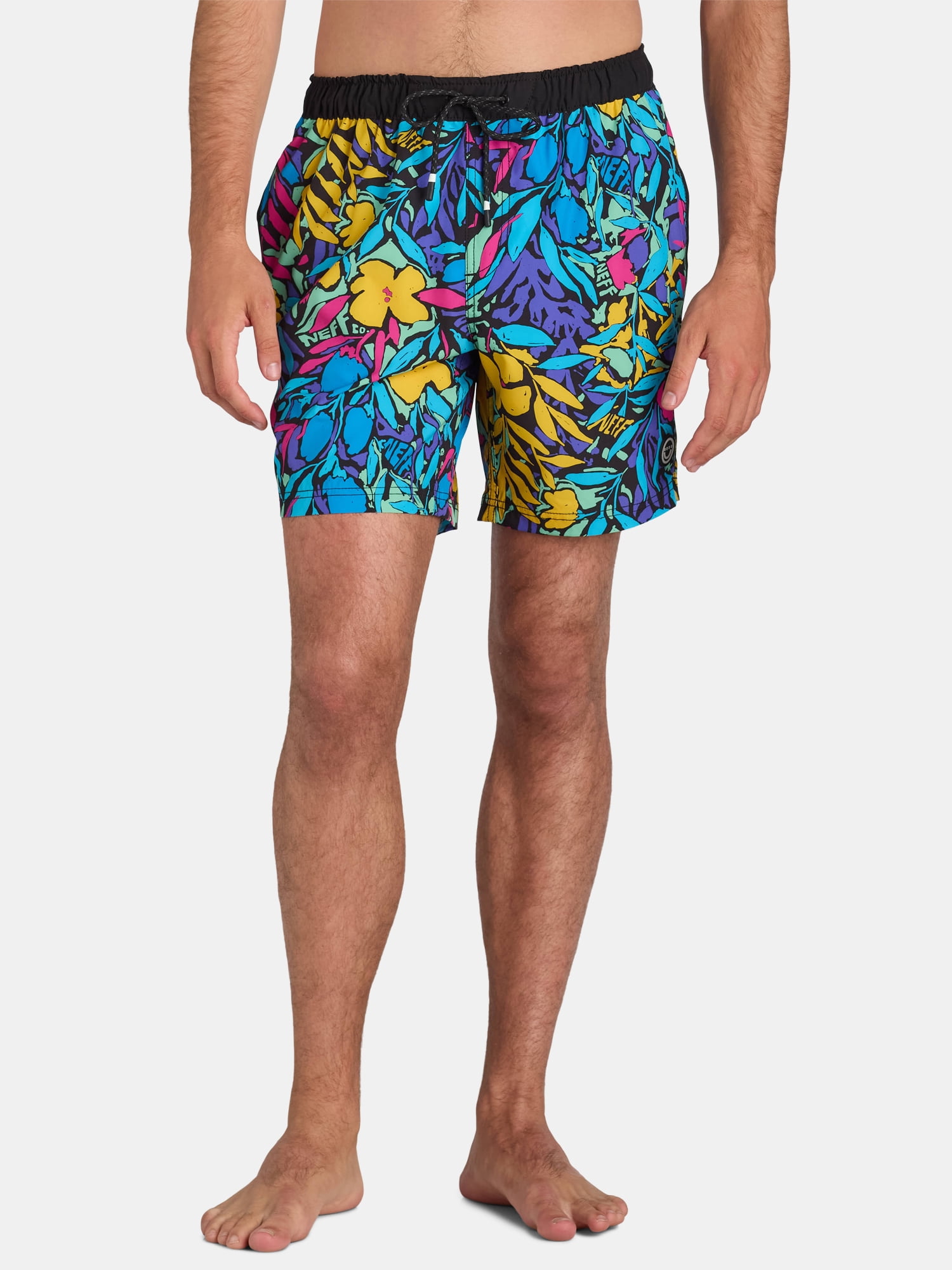 Neff Men's and Men's Big & Tall Graphic Swim Shorts, In The Weeds Hot ...