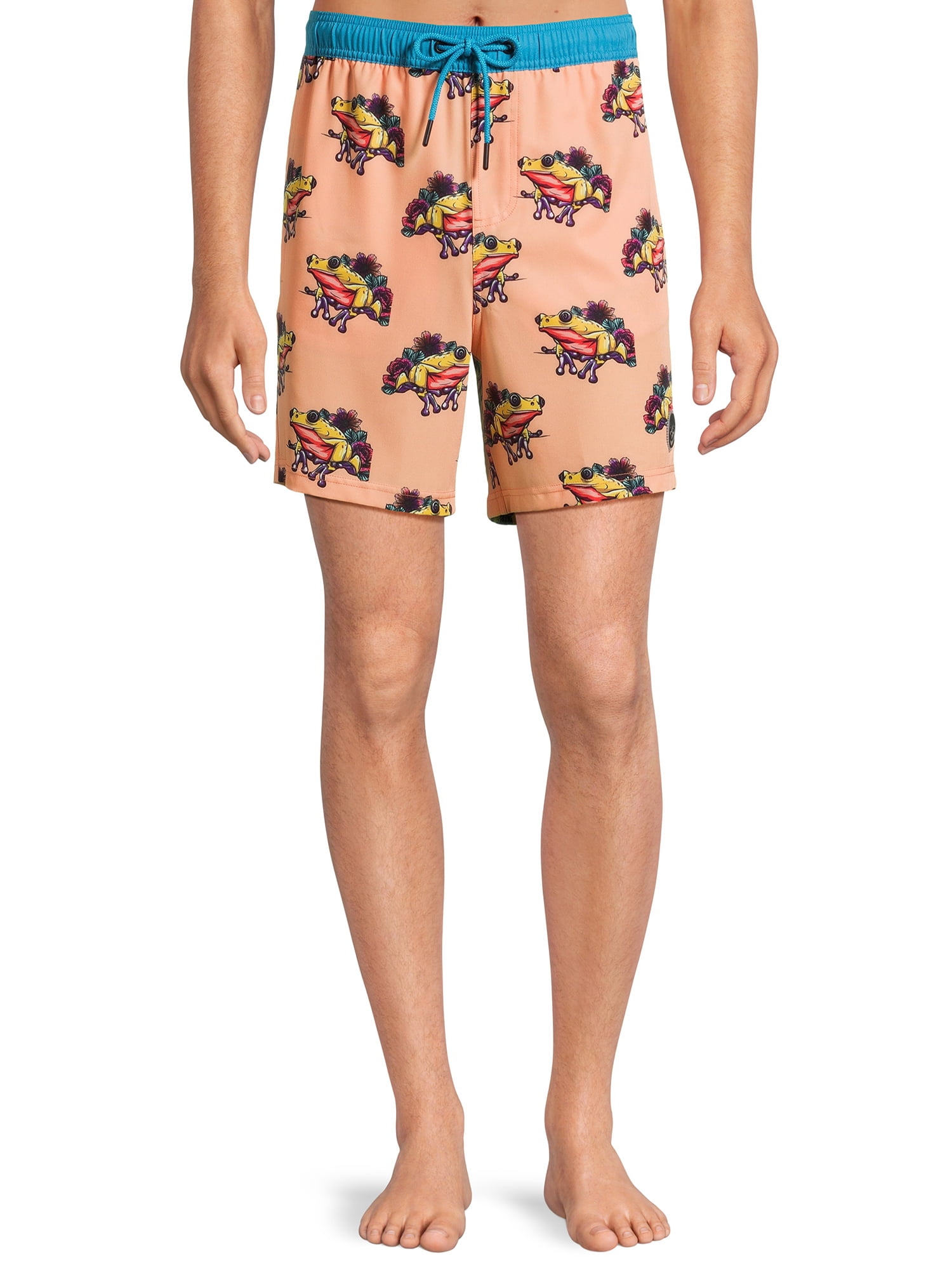Neff Men's Graphic Floral Frog Swim Shorts, Sizes S-XL - Walmart.com