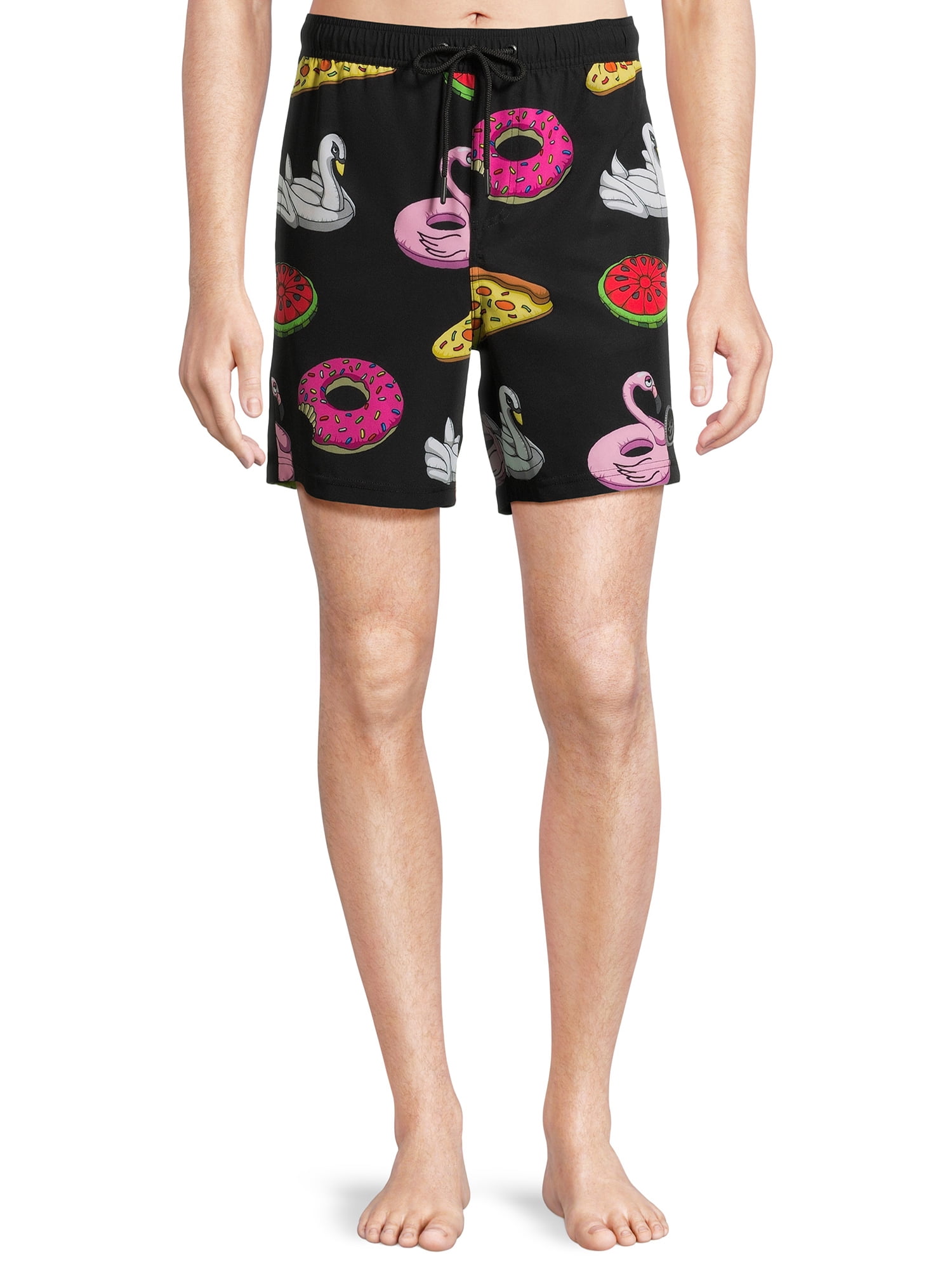 Neff Men's Novelty Print Swim Trunks with Stretch, 7" Inseam, Sizes S ...