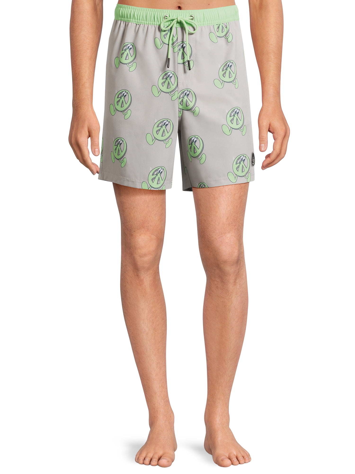 Neff Men's Novelty Print Swim Trunks with Stretch, 7" Inseam, Sizes S ...