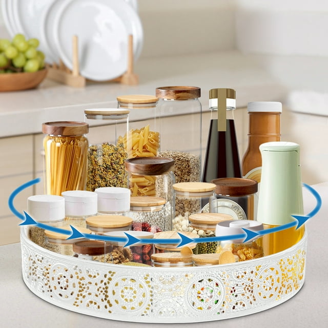 Nefoso 12 inch Lazy Susan, Metal Lazy Susan Turntable for Cabinet Table ...