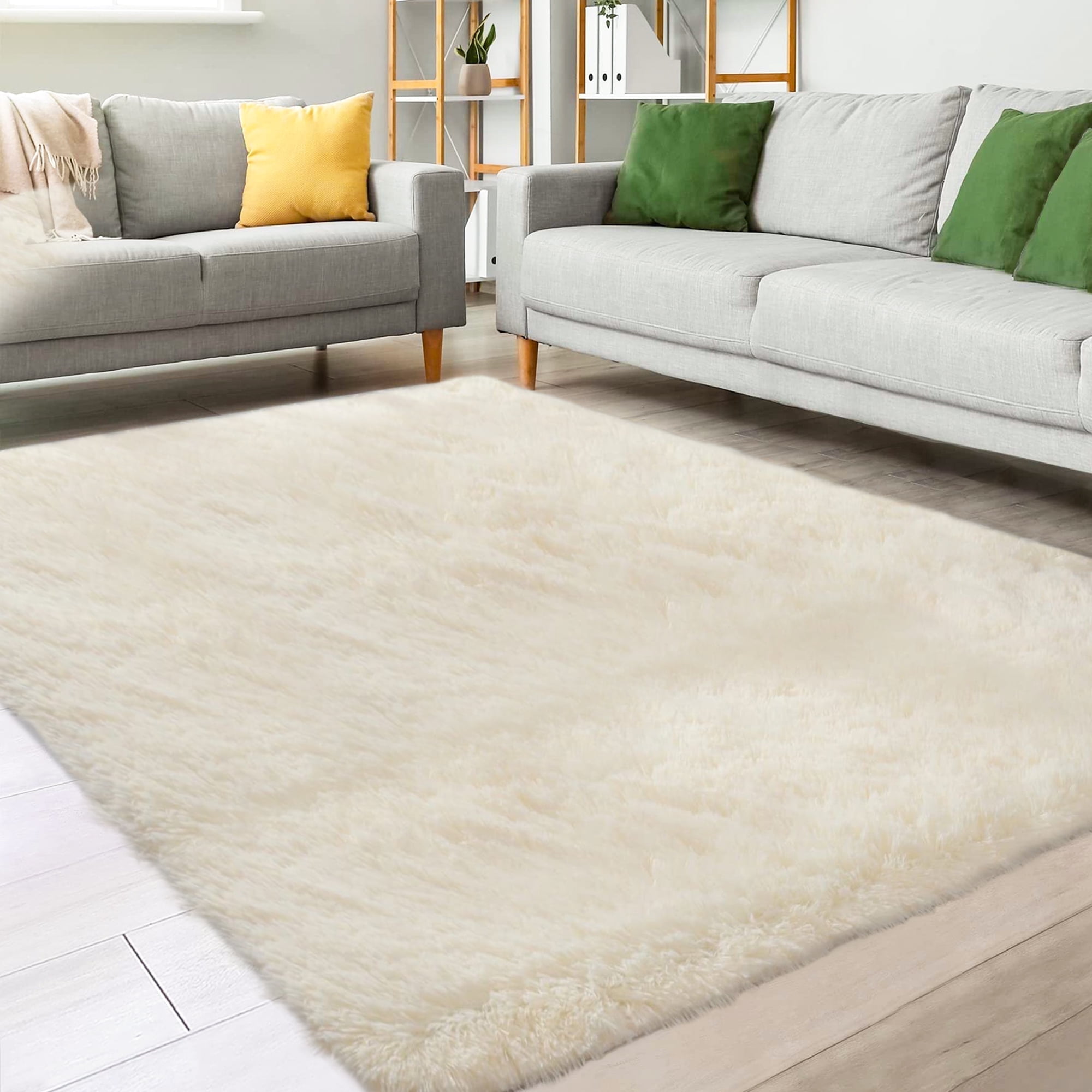 Nefoso Shag Area Rug, 8ft x 10ft Soft Fluffy Area Rugs for Living Room ...