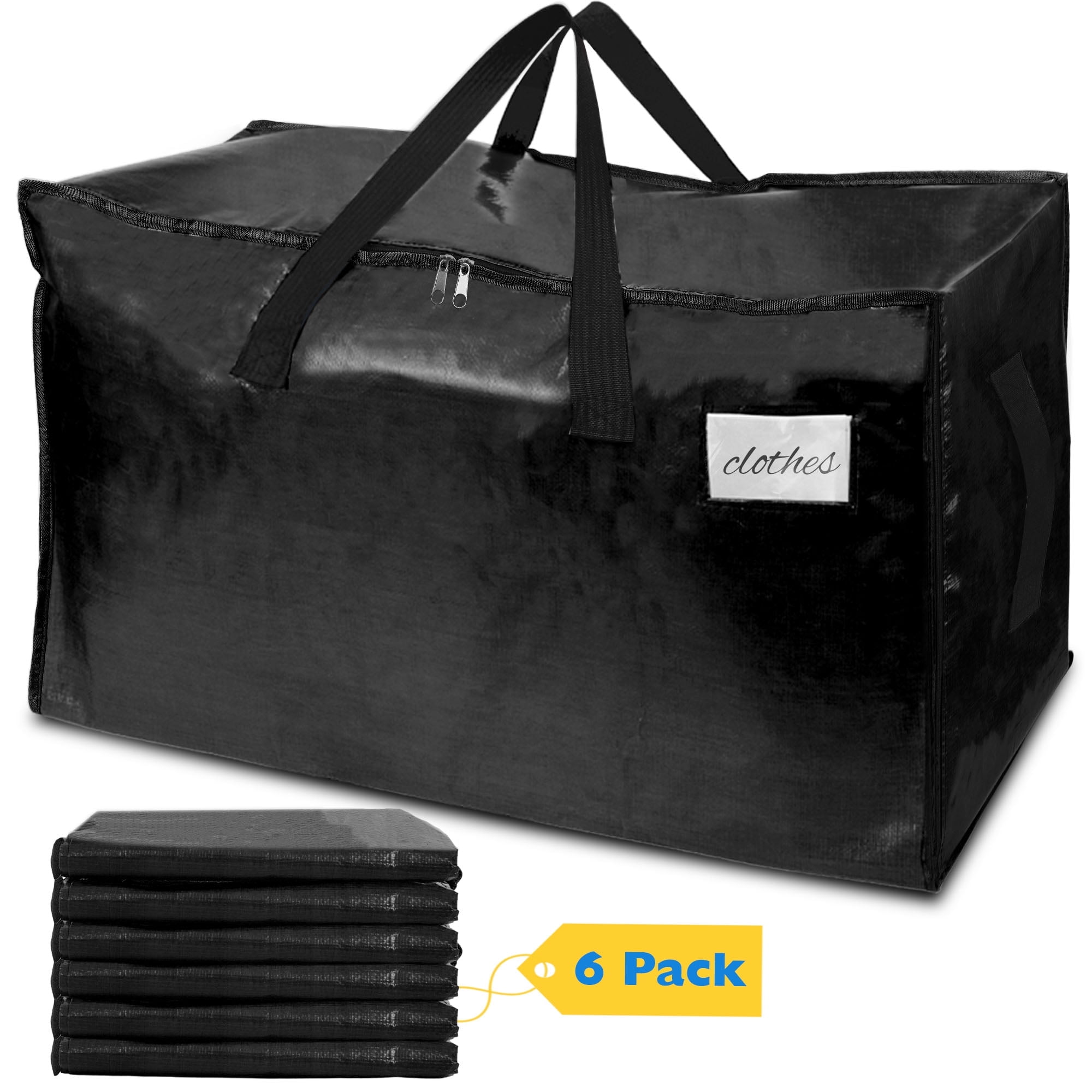 Nefoso 6Pcs Heavy Duty Storage Moving Bags for Clothes, Large Packing ...